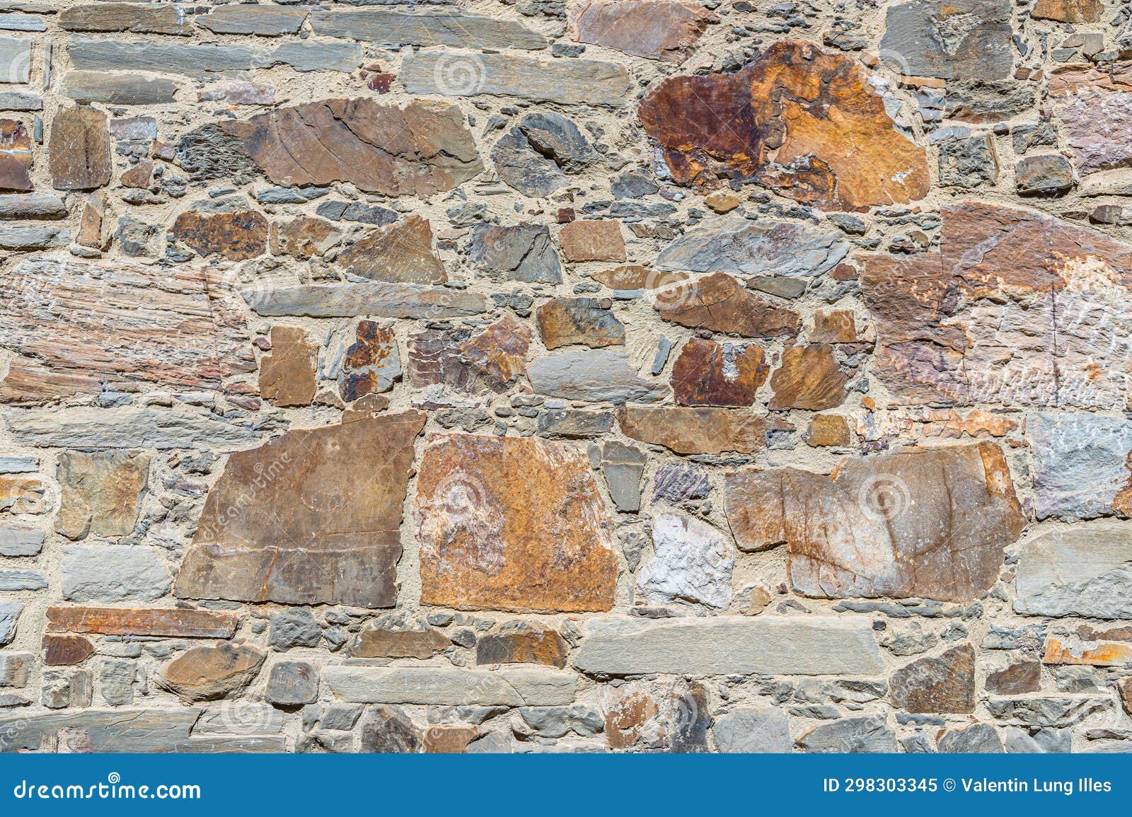 Detail of an Old Stone Wall Stock Image - Image of city, design: 298303345