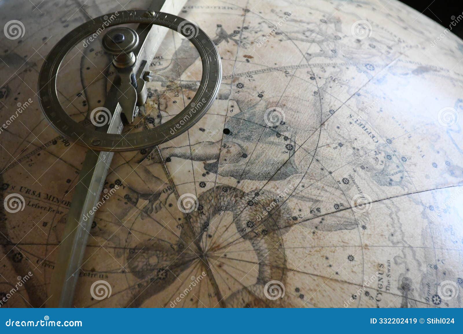 Old Terrestrial Globe from 1880ies Stock Image - Image of realign ...
