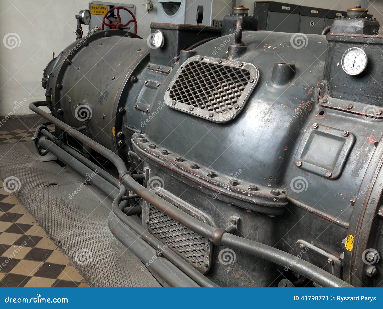 Detail of an Old Turbo Generator Stock Image - Image of turbine ...