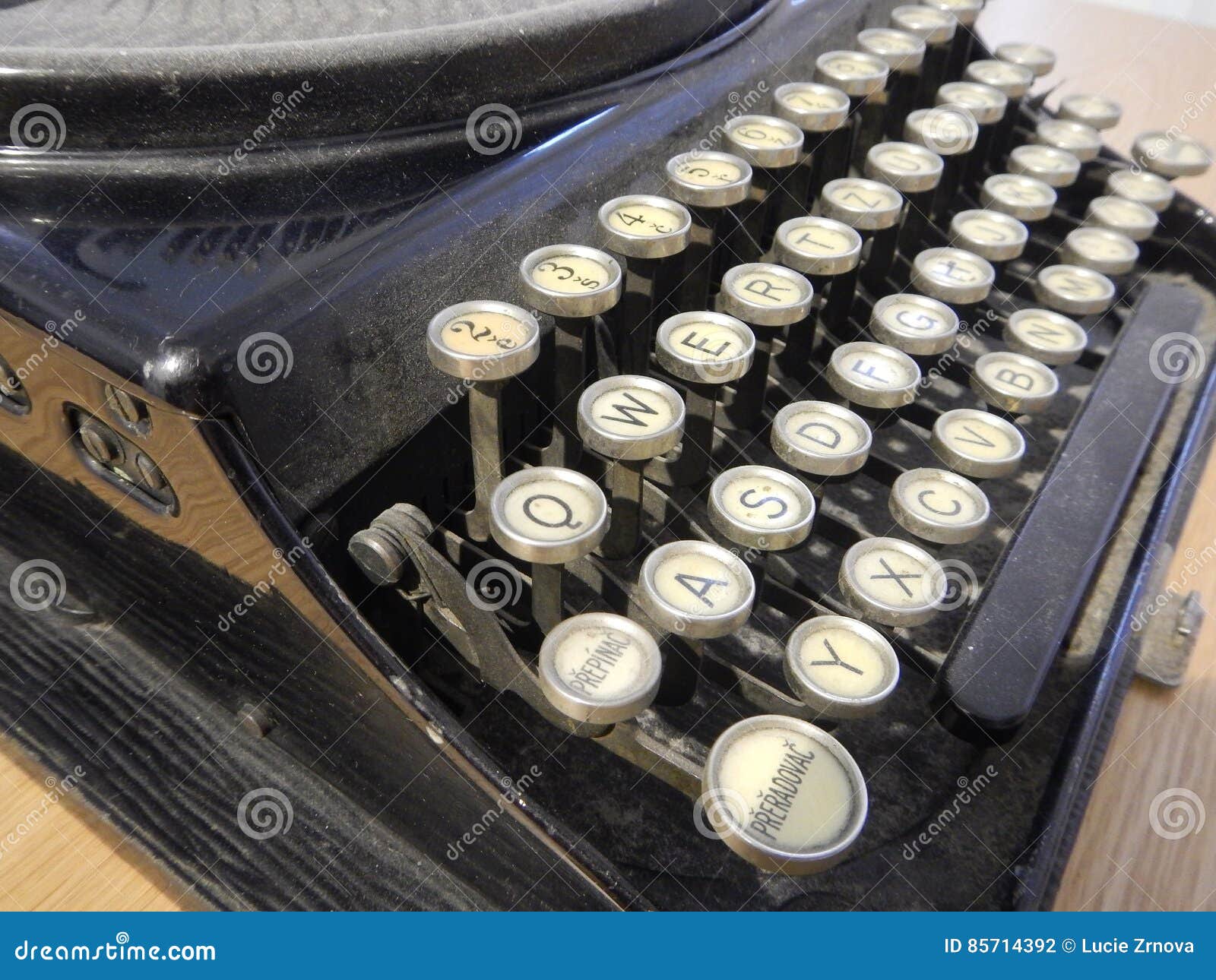 Detail of an Old Type Writer Keyboard Stock Photo - Image of machine ...