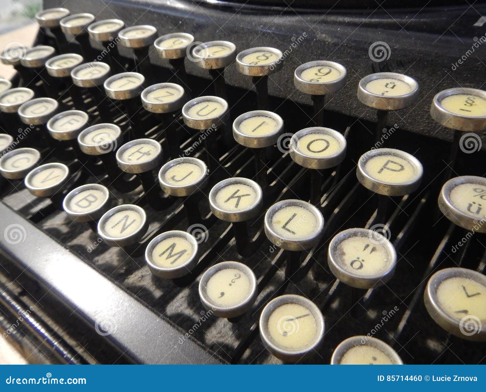 Detail of an Old Type Writer Keyboard Stock Photo - Image of blur ...
