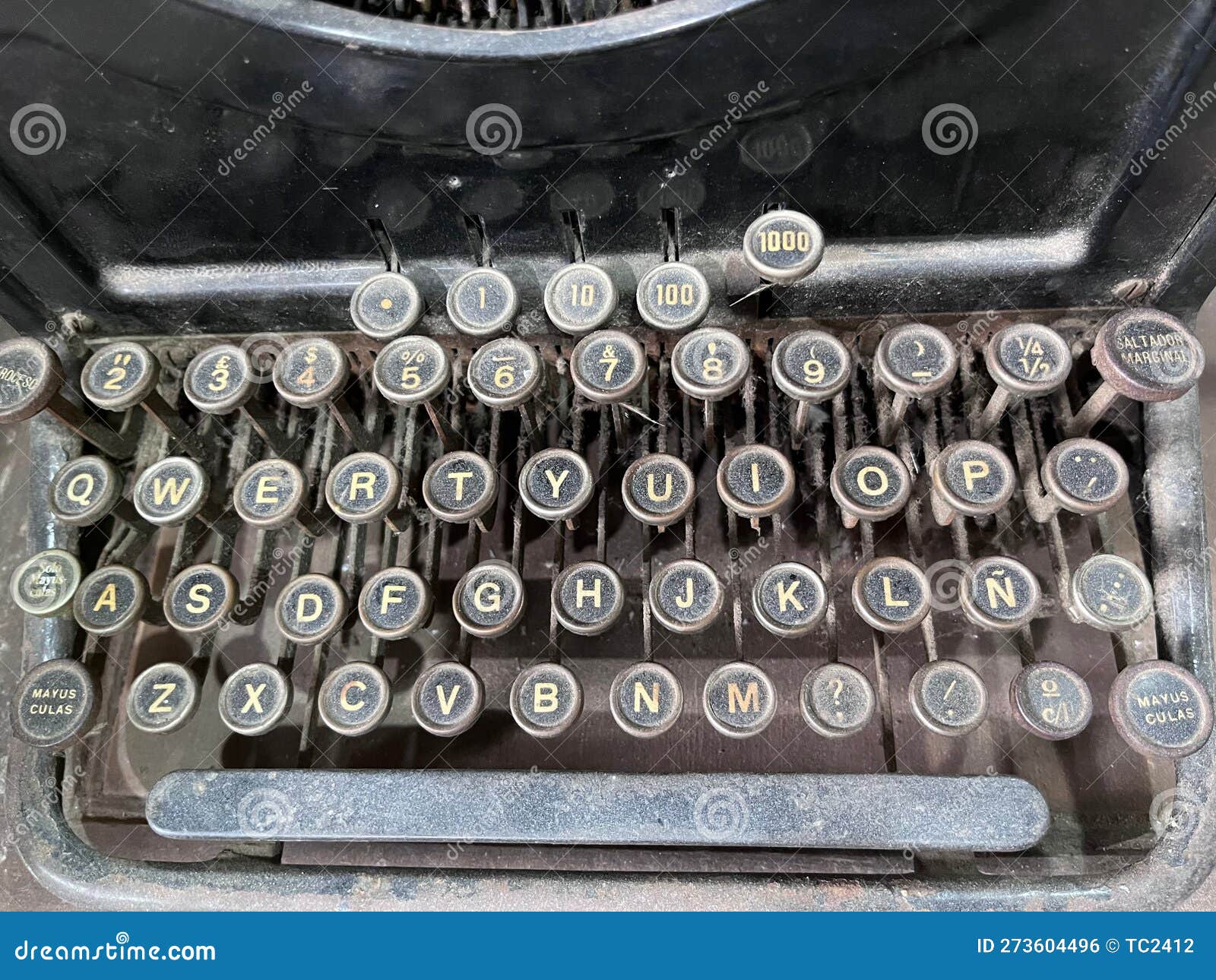 Detail of an Old Typewriter Stock Photo - Image of word, classical ...