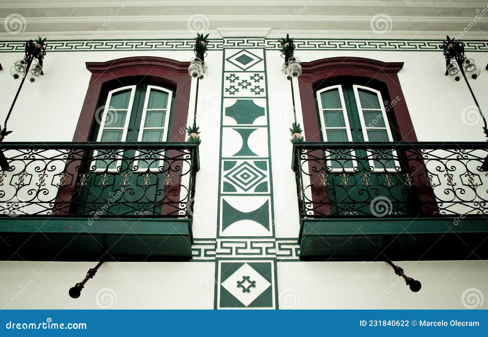 Detail of an Old Window on a Parapet of a Historic Building. Stock ...