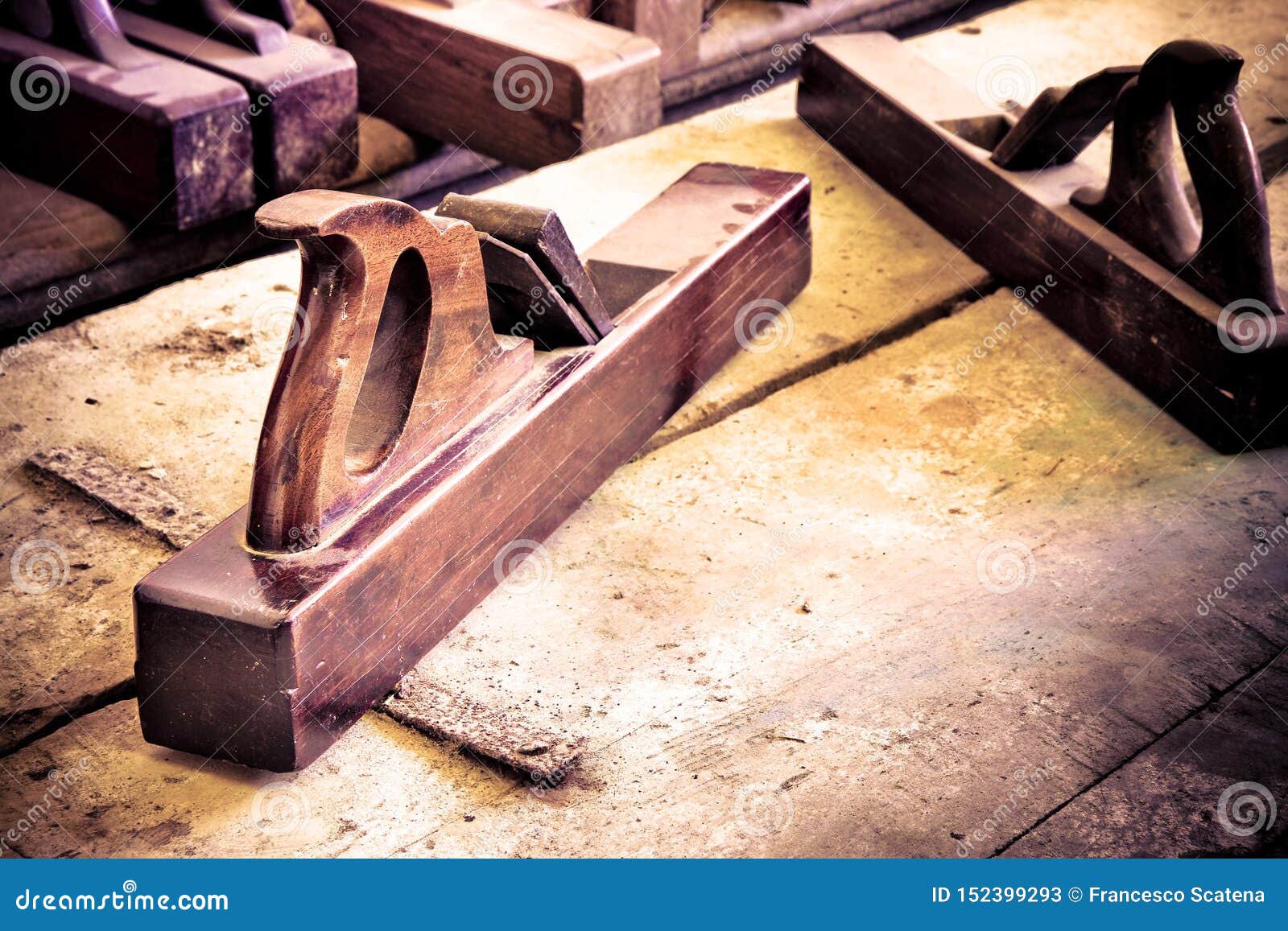 Detail of an Old Wood Planer for the Carpenter Work Stock Image - Image ...