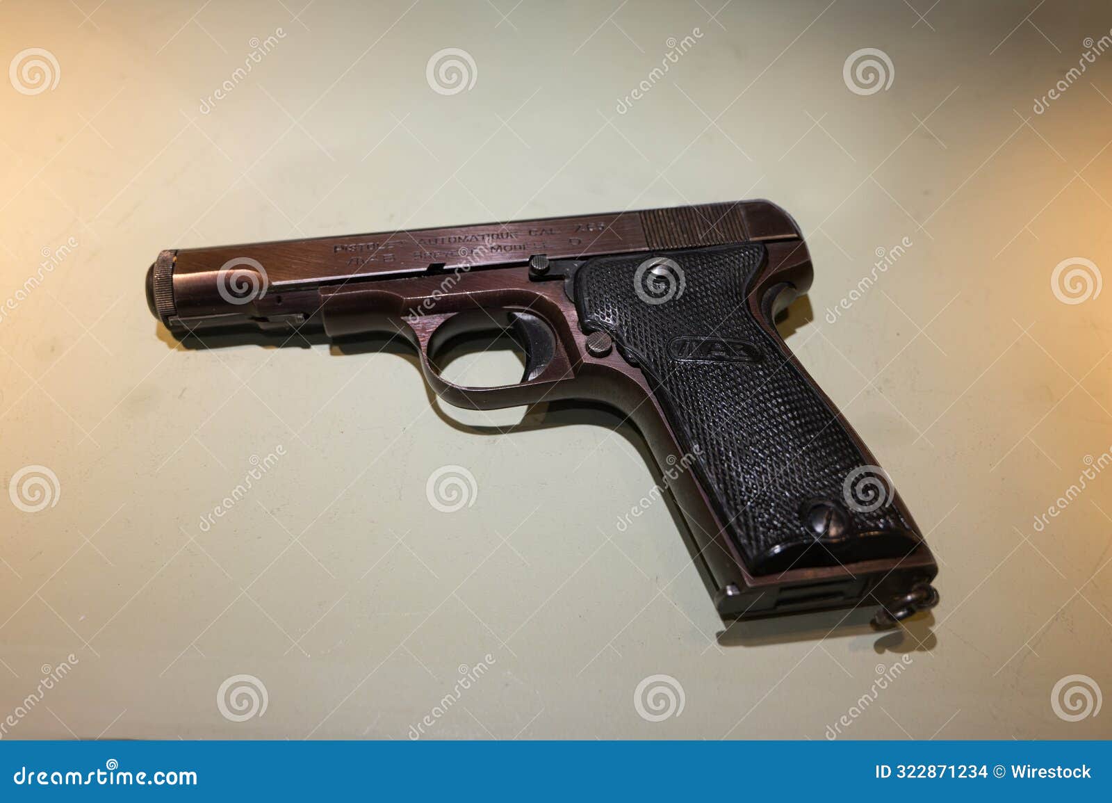 Detail of an Old WWII MAB Model D 7.65 Caliber Pistol Stock Photo ...