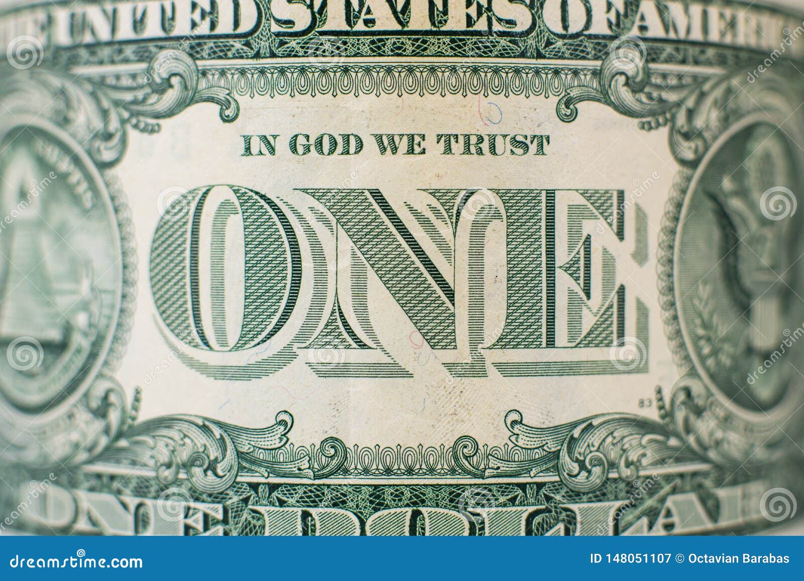 Detail on one dollar bill stock image. Image of banknote - 148051107