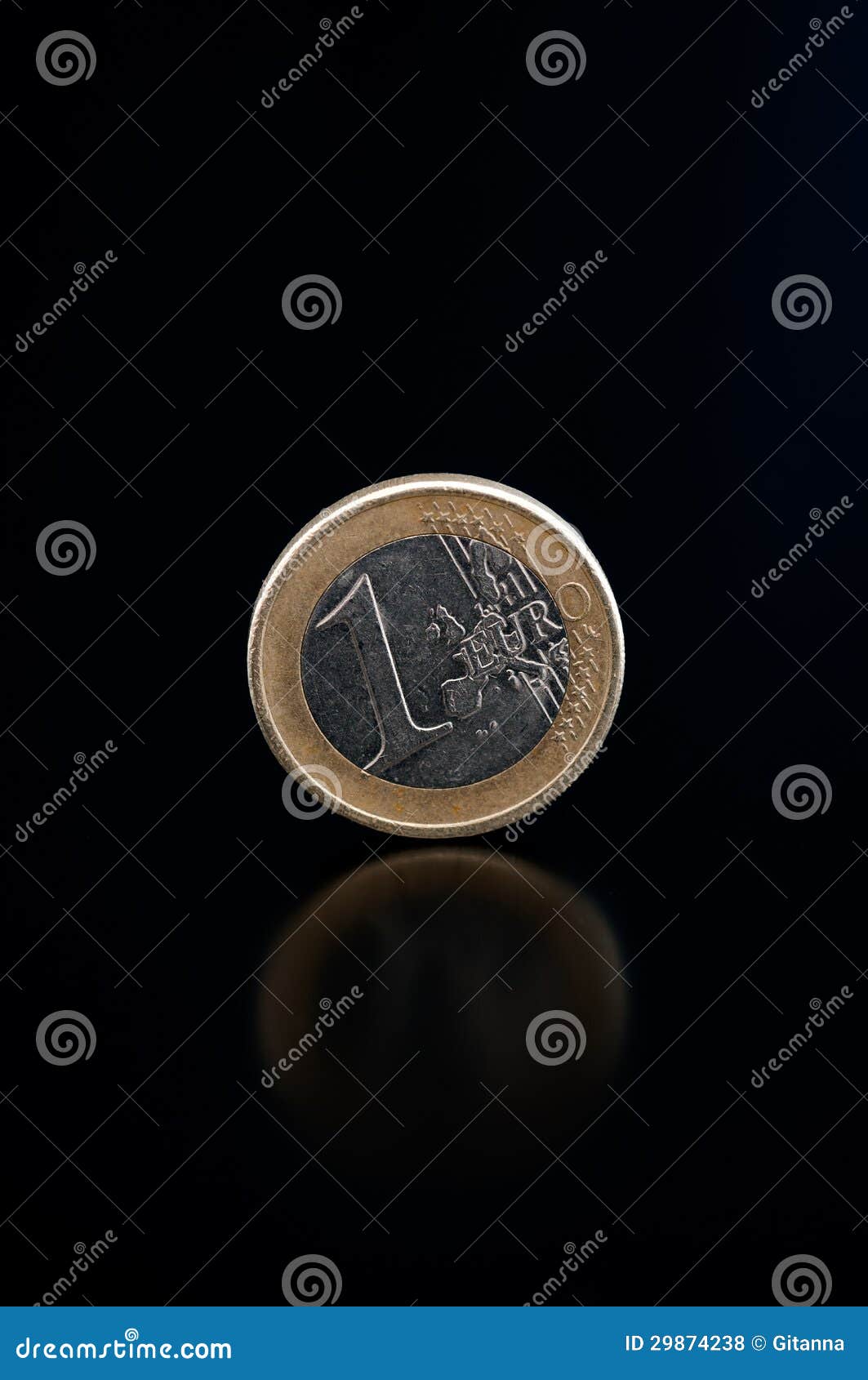 One euro coin stock photo. Image of metal, bank, coin - 29874238
