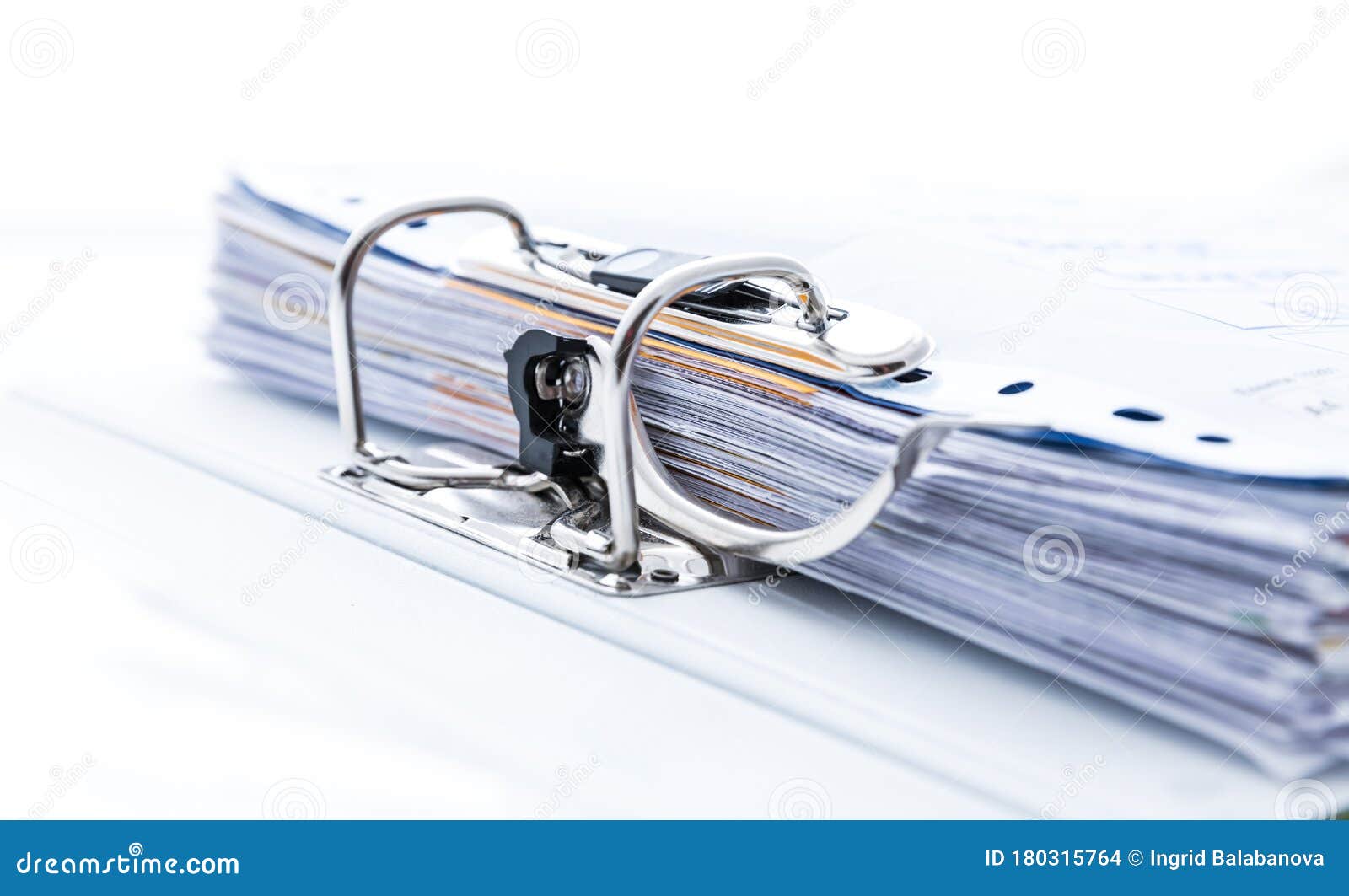 Detail of Open Folder Filled with Documents Stock Photo - Image of ...