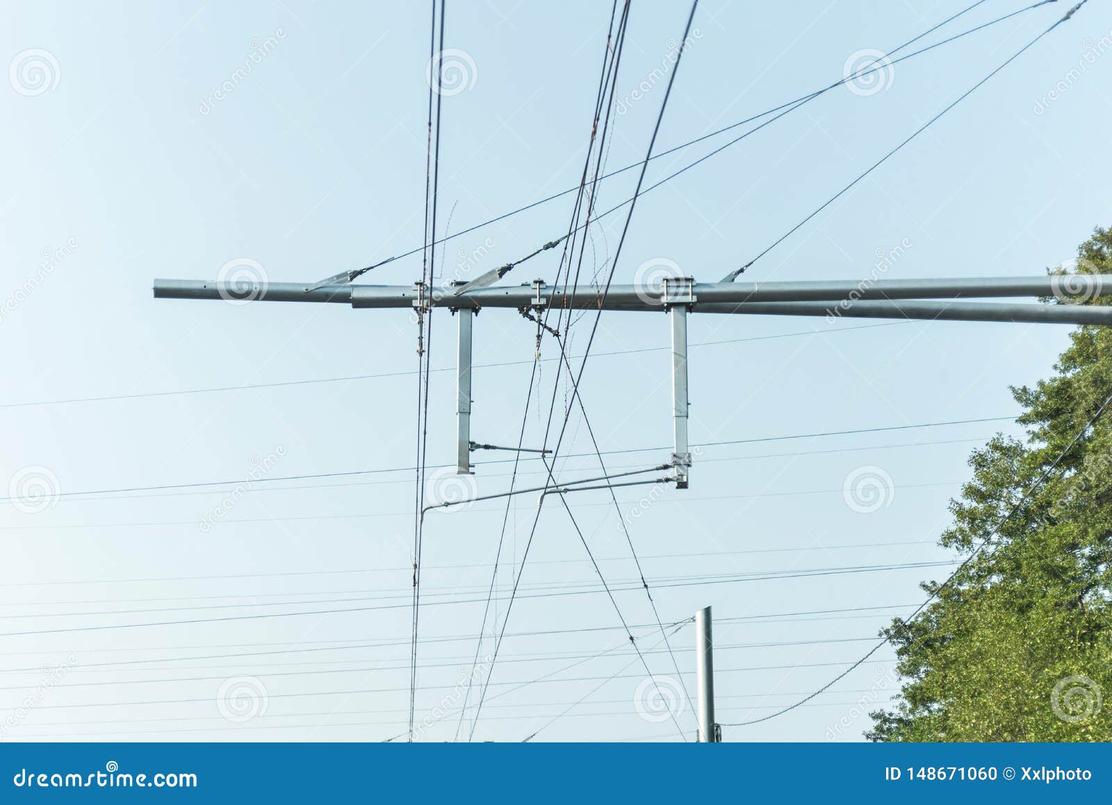Detail of Overhead Contact Wire from E-Highway Stock Photo - Image of ...