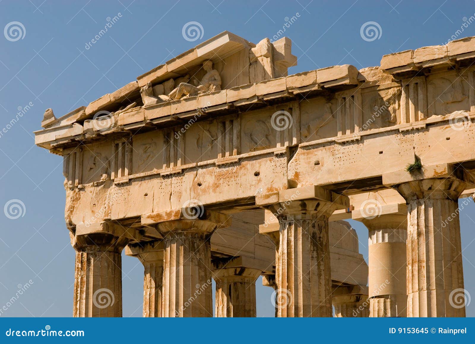 Detail of the Parthenon stock image. Image of ruins, parthenon - 9153645