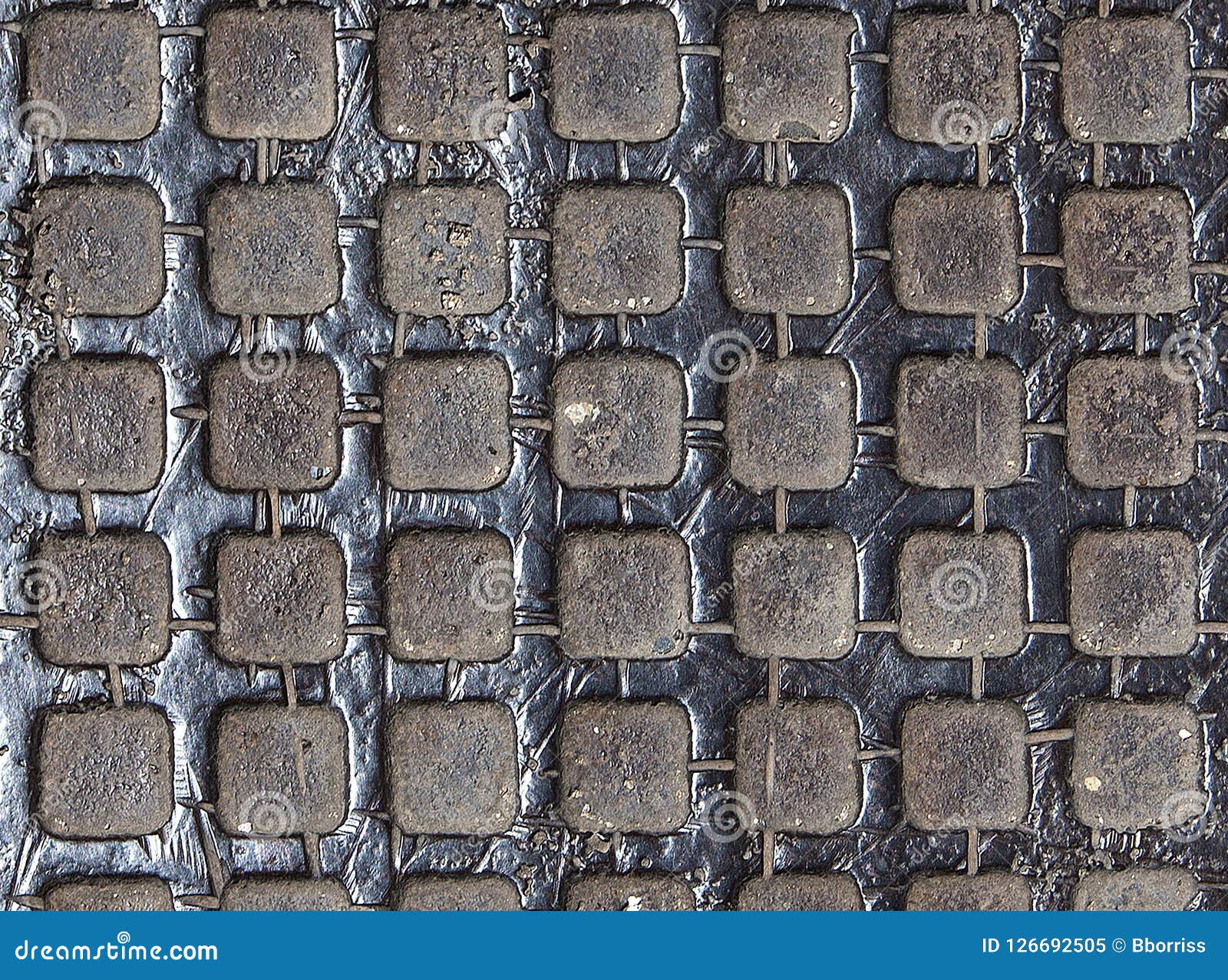 Detail of the Pattern from a Manhole Cover. Stock Image - Image of ...