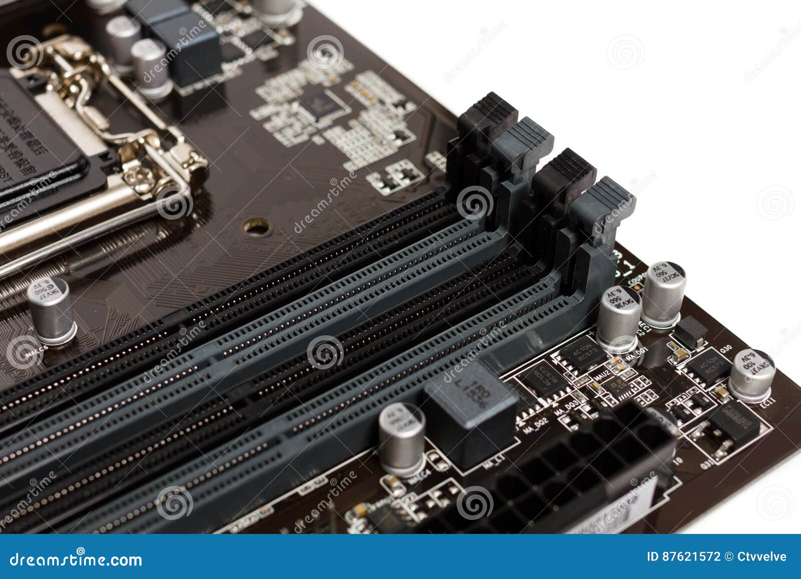 Detail of a PC Computer Motherboard Stock Photo - Image of circuit ...