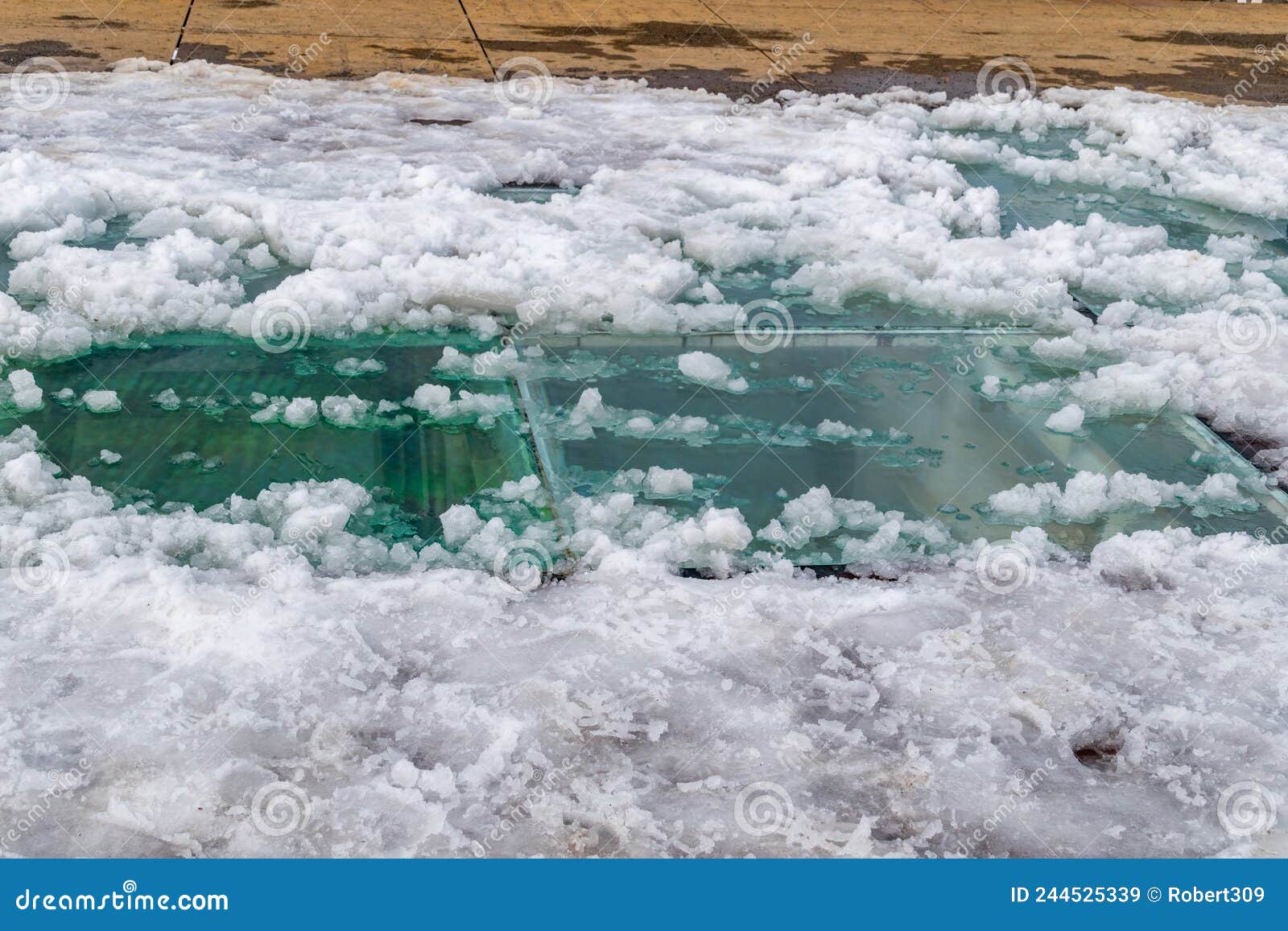 Detail of Pedestrian Bridge with Glass Surface Stock Image - Image of ...
