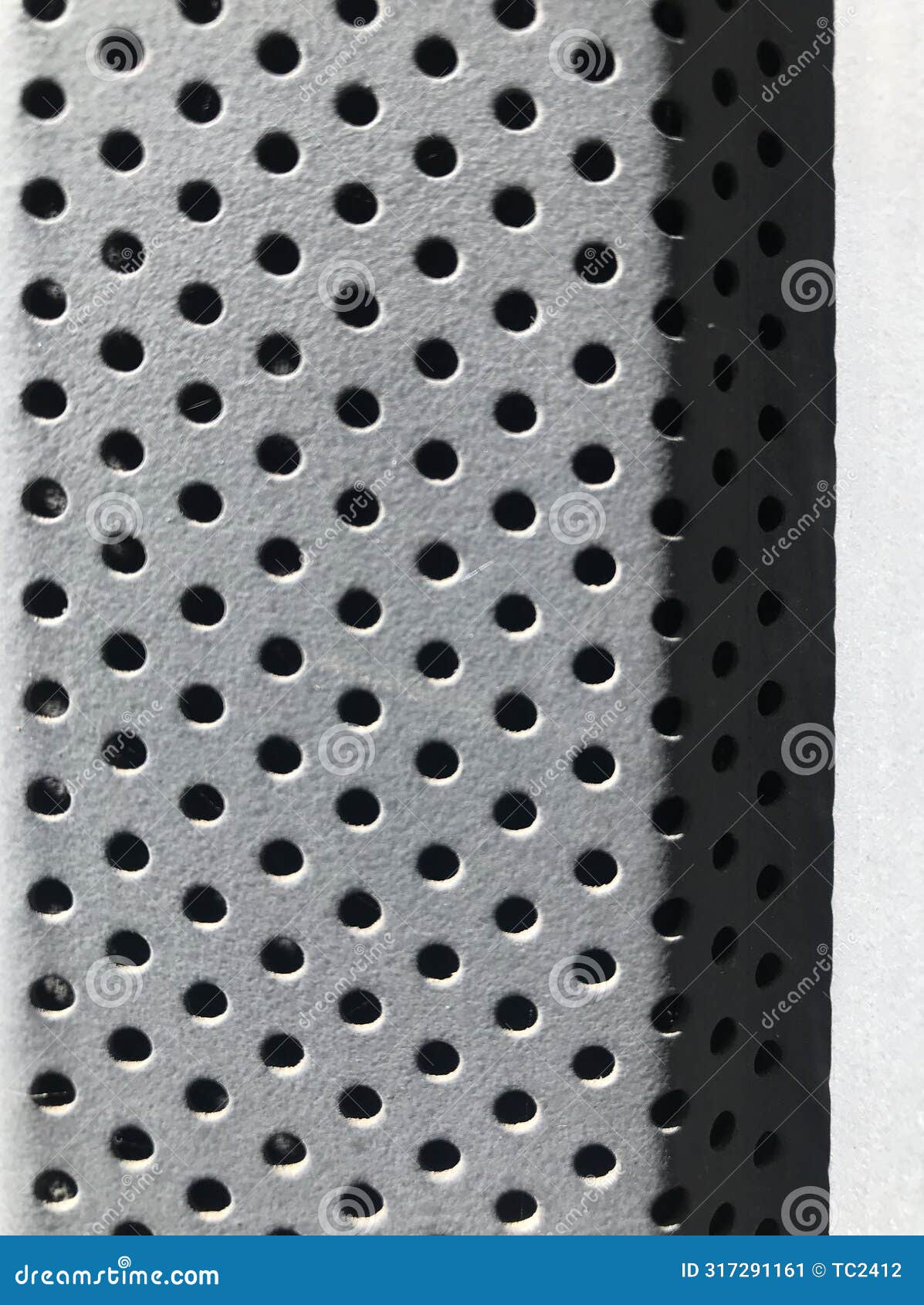 Detail of a Perforated Sheet Stock Image - Image of element, closeup ...