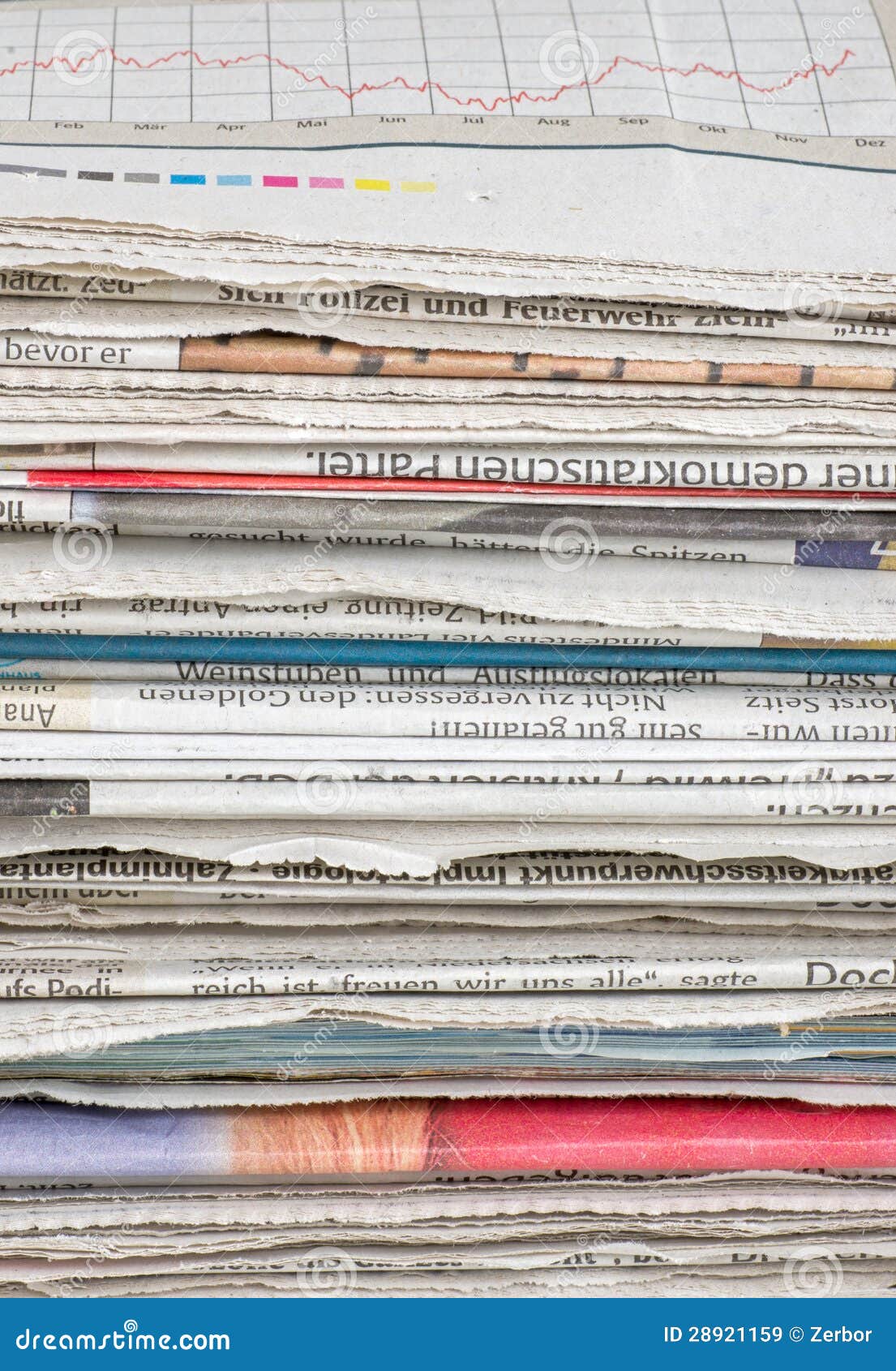 Detail of a Pile of Newspaper Stock Image - Image of pile, newspapers ...