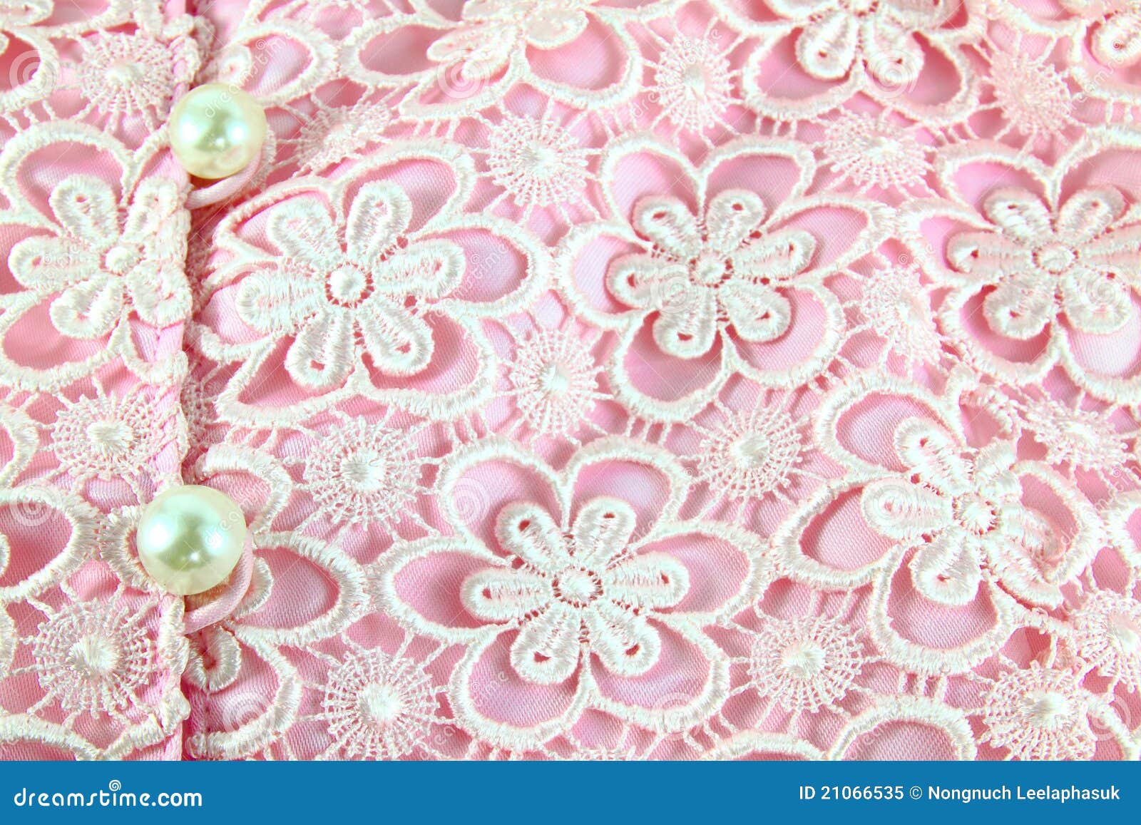 Detail of Pink Lace Fabric with Pearl Stock Image - Image of material ...