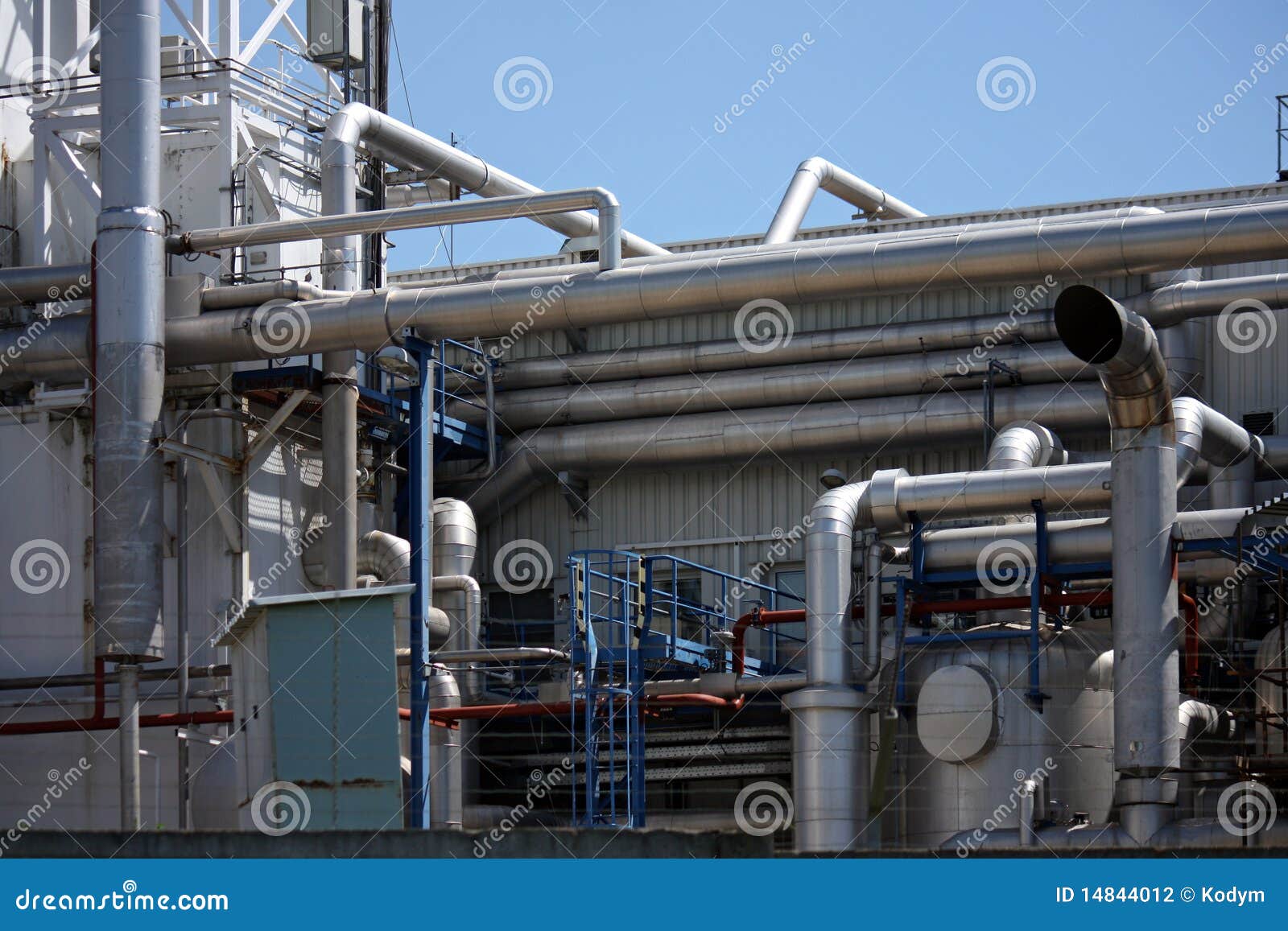 Detail of Pipe Instalation in Oil Refinery Stock Photo - Image of ...