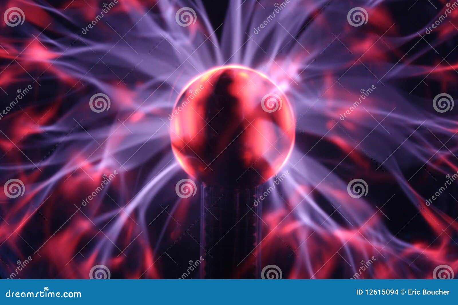 Detail on plasma ball stock illustration. Illustration of lamp - 12615094