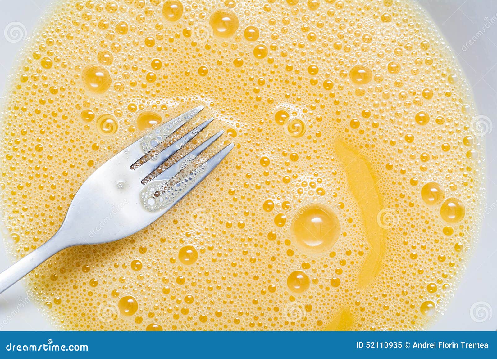 Detail of Plate an Fork with Bubbles on Egg Yolk Stock Image - Image of ...