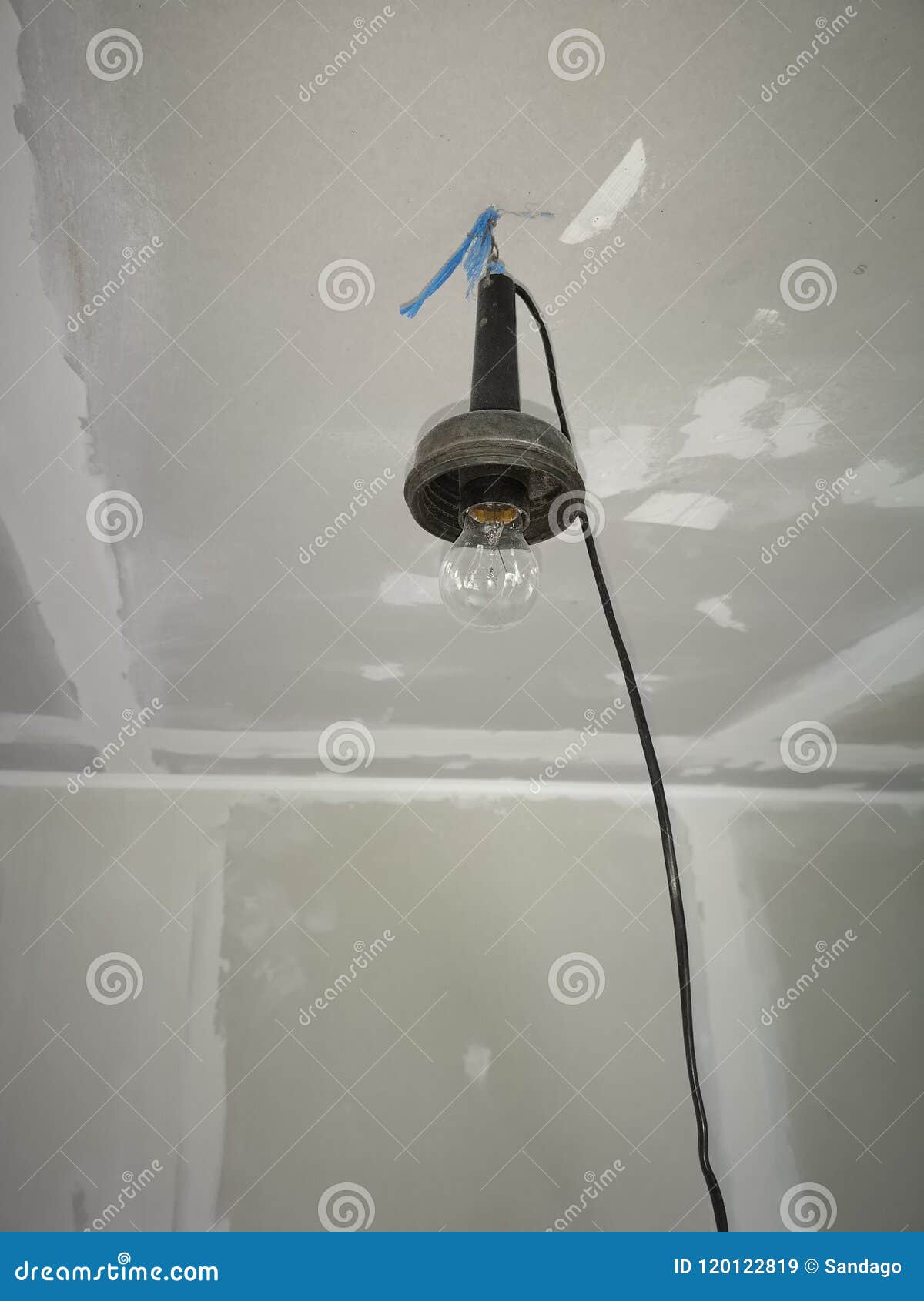 Light Bulb at Construction Site Stock Image - Image of detail ...