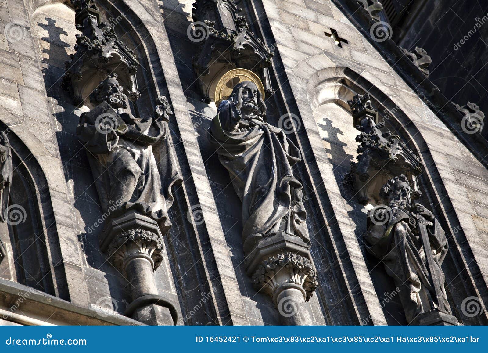 Detail of Prague Gothic Cathedral Stock Image - Image of night, prague ...