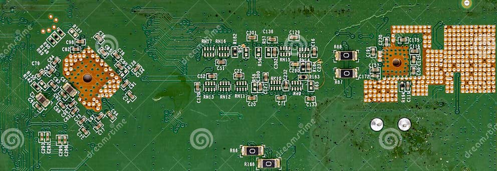 Detail of the Printed Circuit of an Electronic Board Stock Photo ...