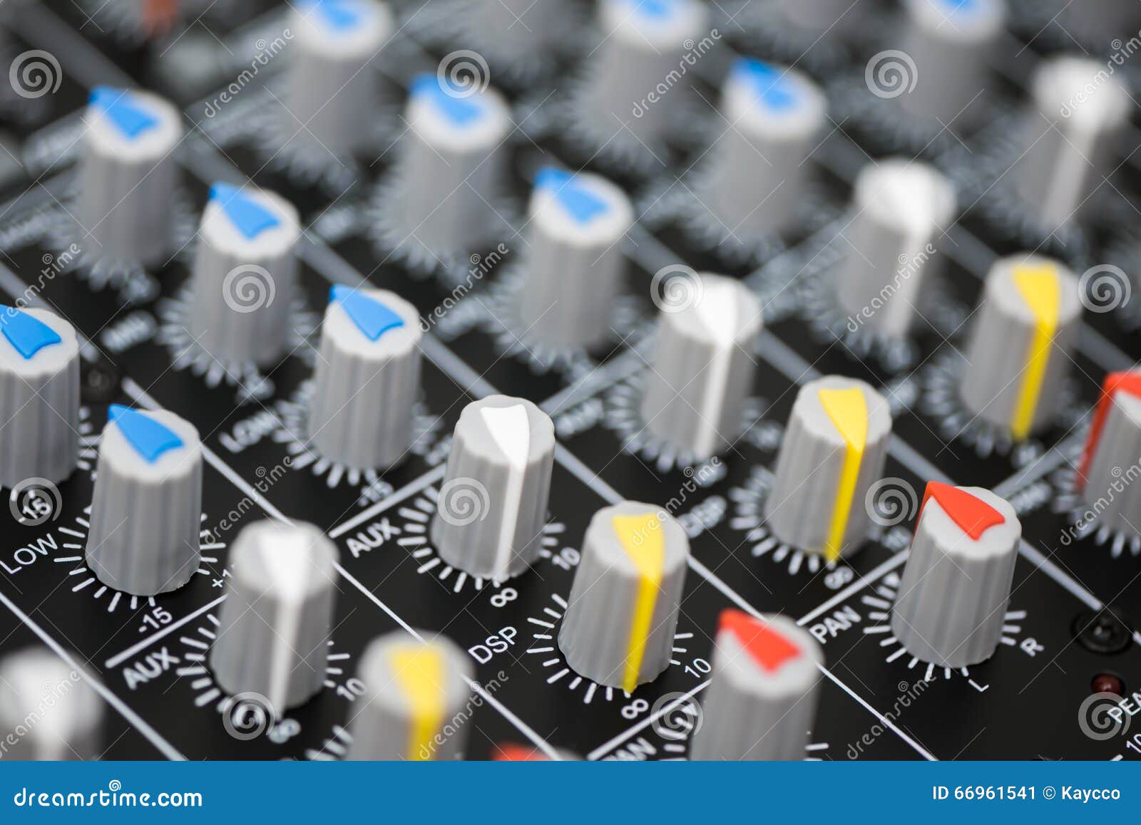Detail of a Professional Mixing Console Stock Image - Image of design ...
