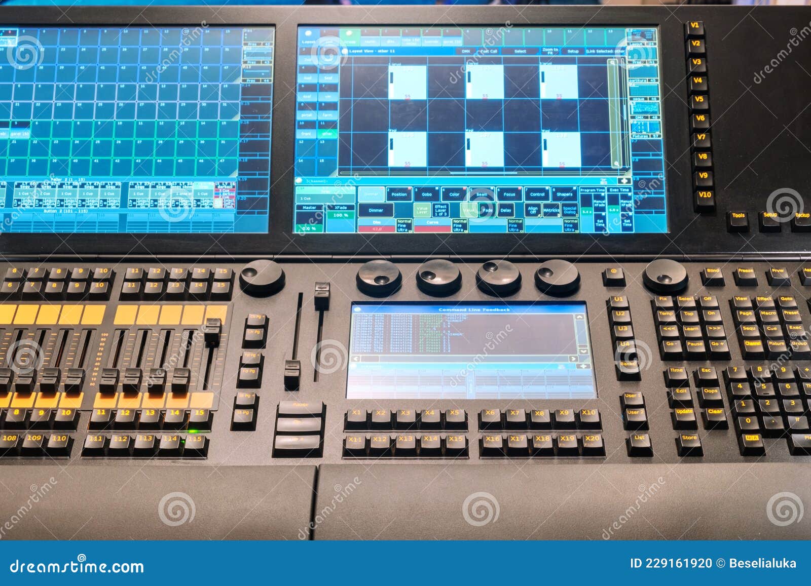 Professional Stage Lighting Control Console Stock Photo - Image of ...