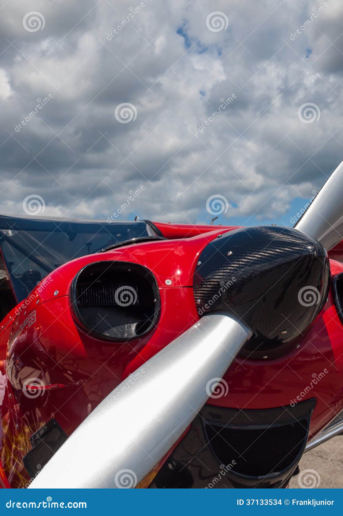 Detail of a Propeller Aircraft S Prop and Engine Stock Photo - Image of ...