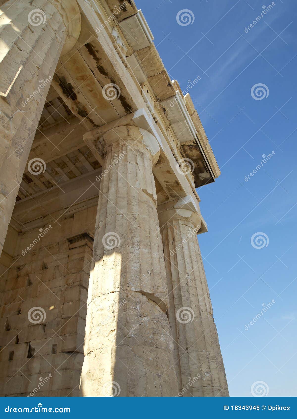 Detail of the Propylaea ,Acropolis, Athens Greece Stock Photo - Image ...