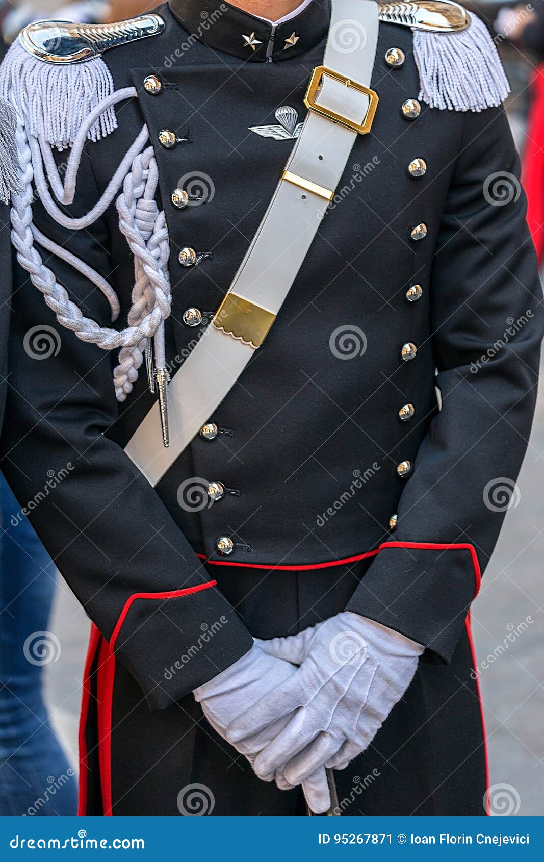 Detail of a Protocol Uniform of an Italian Soldier Stock Image - Image ...
