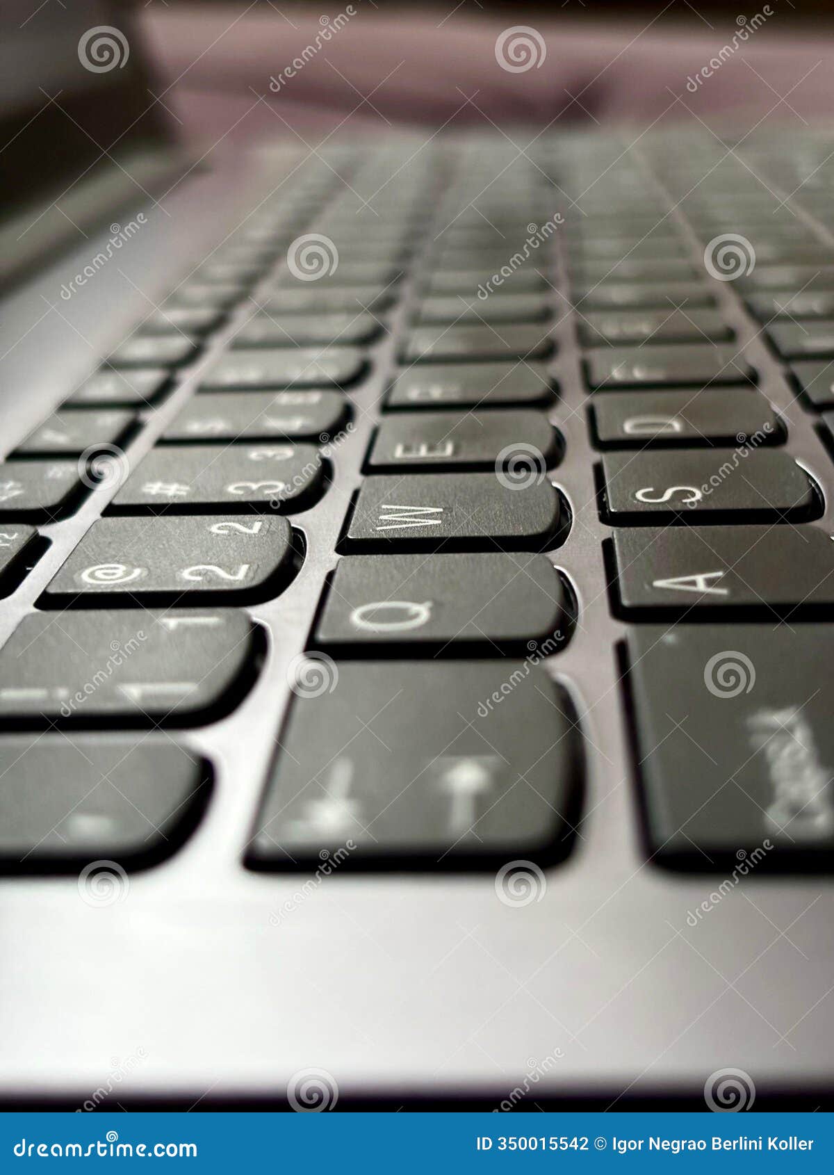 Detail Qwerty Keyboard of a Laptop Stock Photo - Image of tecla ...