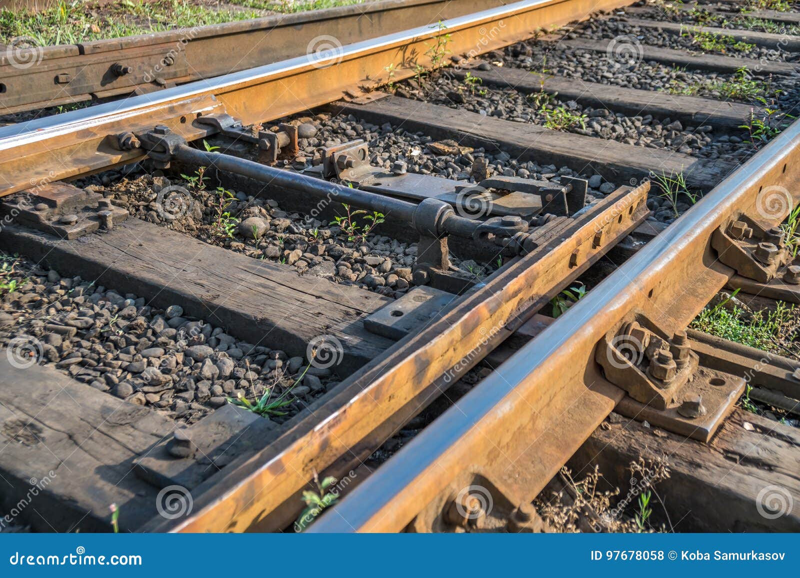 Detail of Railroad Tracks for Rail Transport Stock Photo - Image of ...