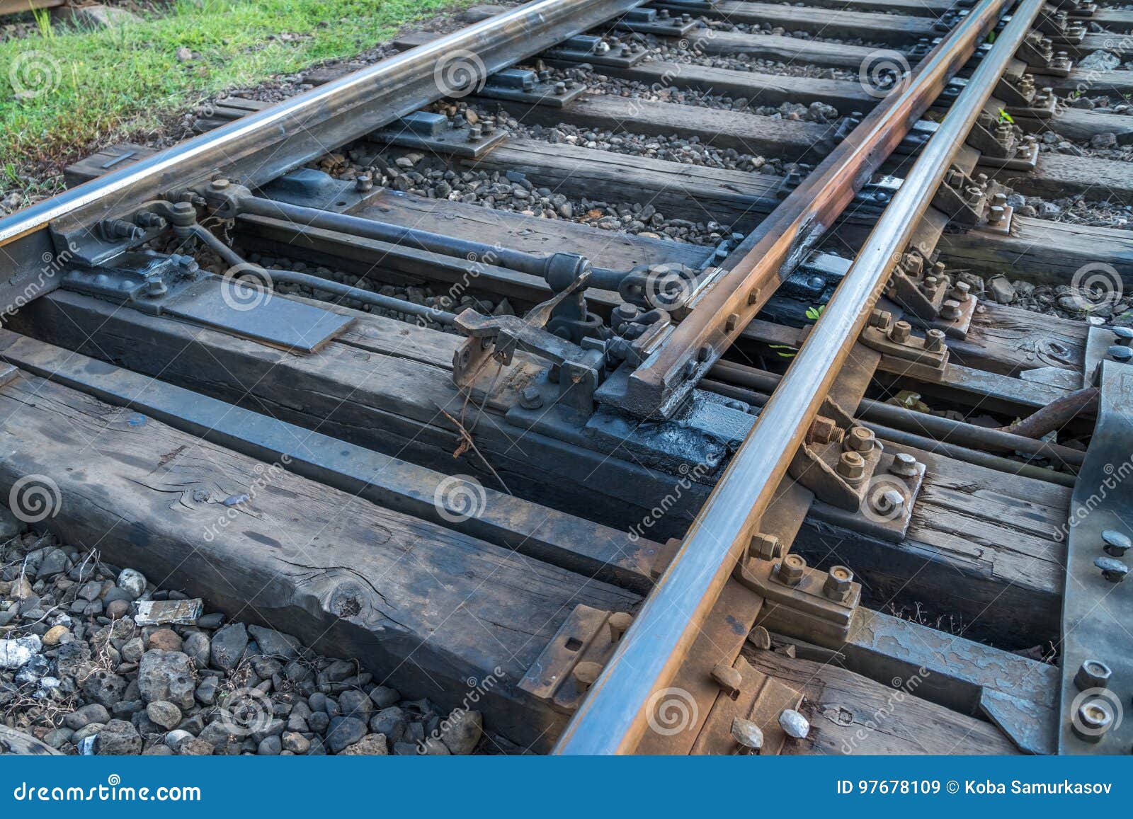 Detail of Railroad Tracks for Rail Transport Stock Image - Image of ...