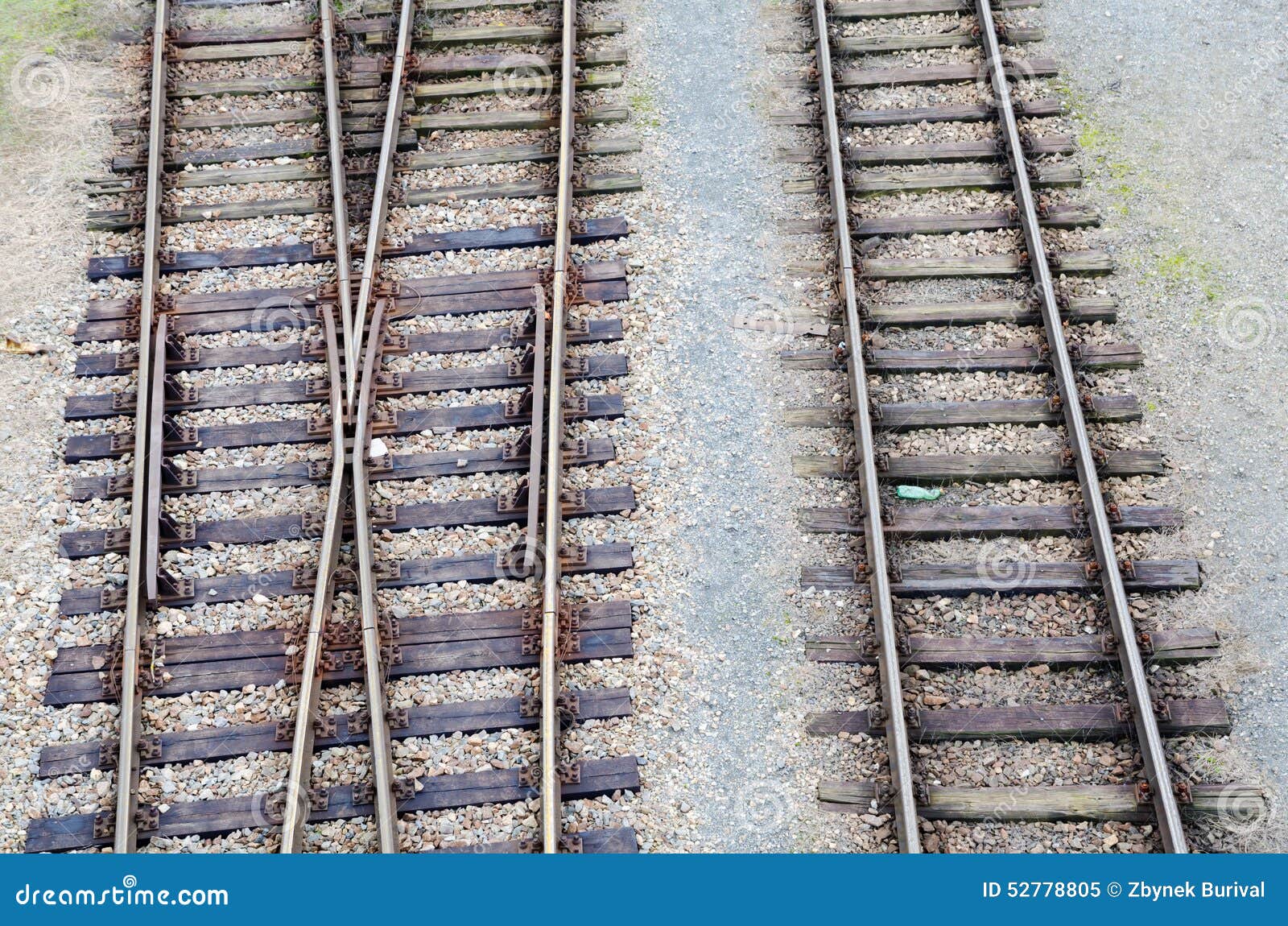 Detail of Railways with Junction Stock Image - Image of logistics, iron ...