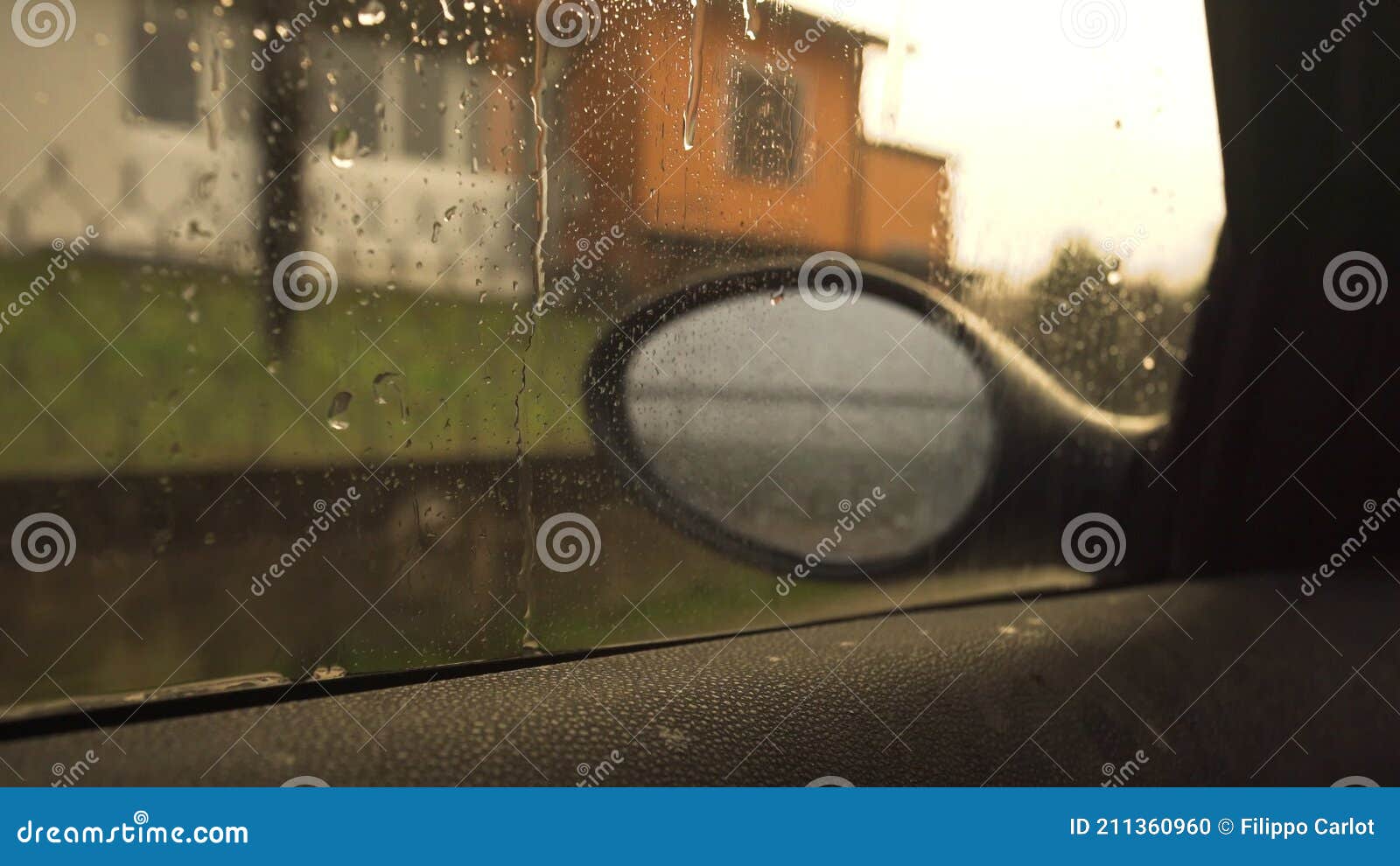 Rain Drops Falling on the Car Window 3 Stock Footage - Video of ...