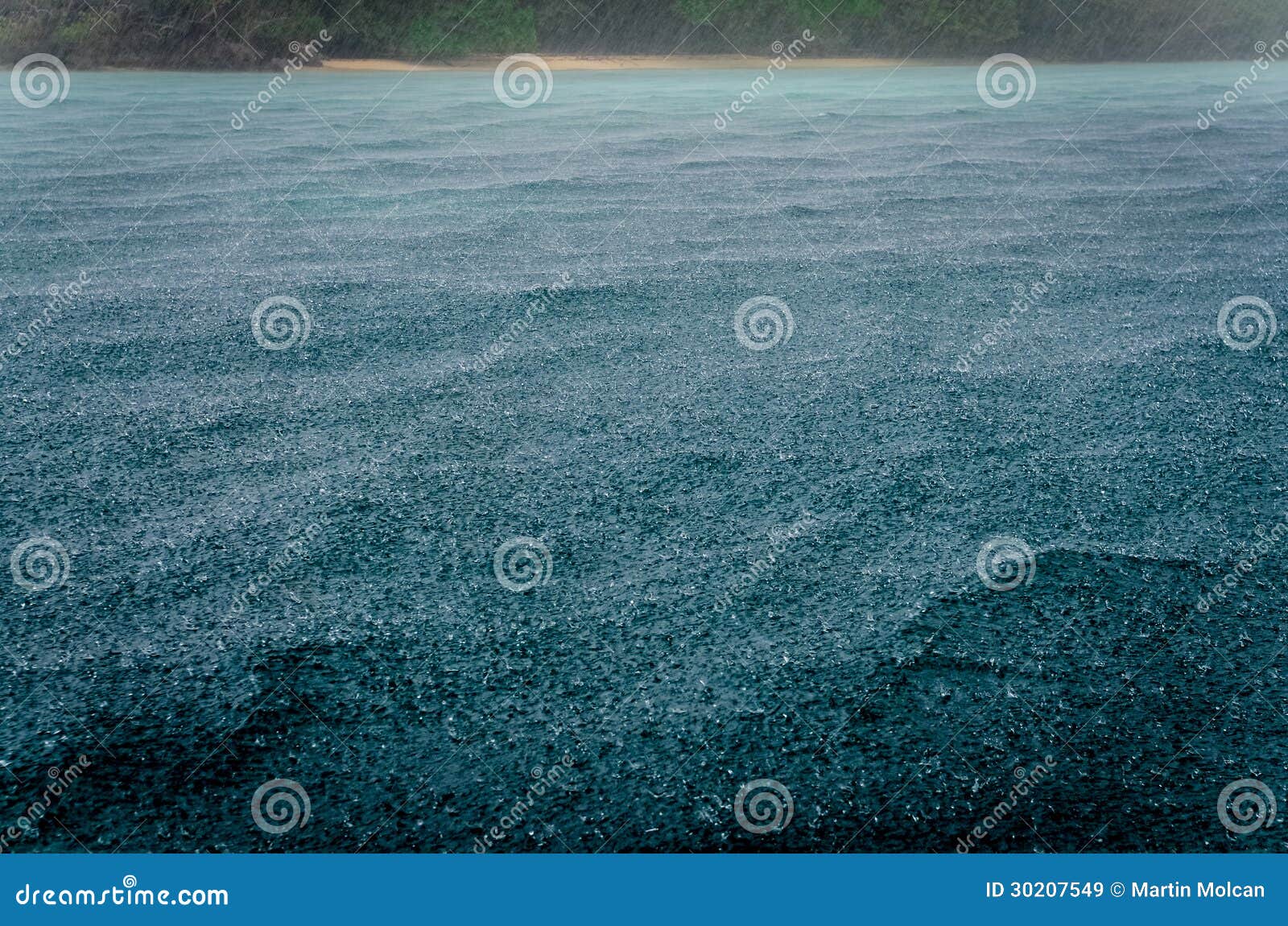 Detail of Raindrops on the Ocean Water during the Storm Stock Image ...