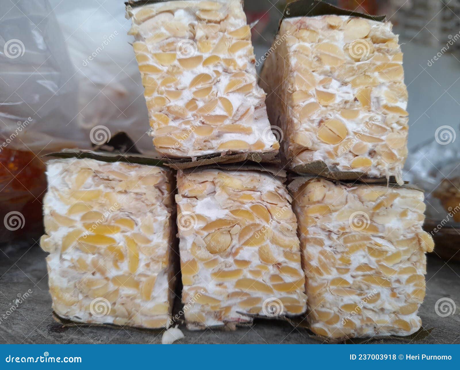 Detail from Raw Texture Tempe Whose Ingredients are from Fresh Soybeans ...