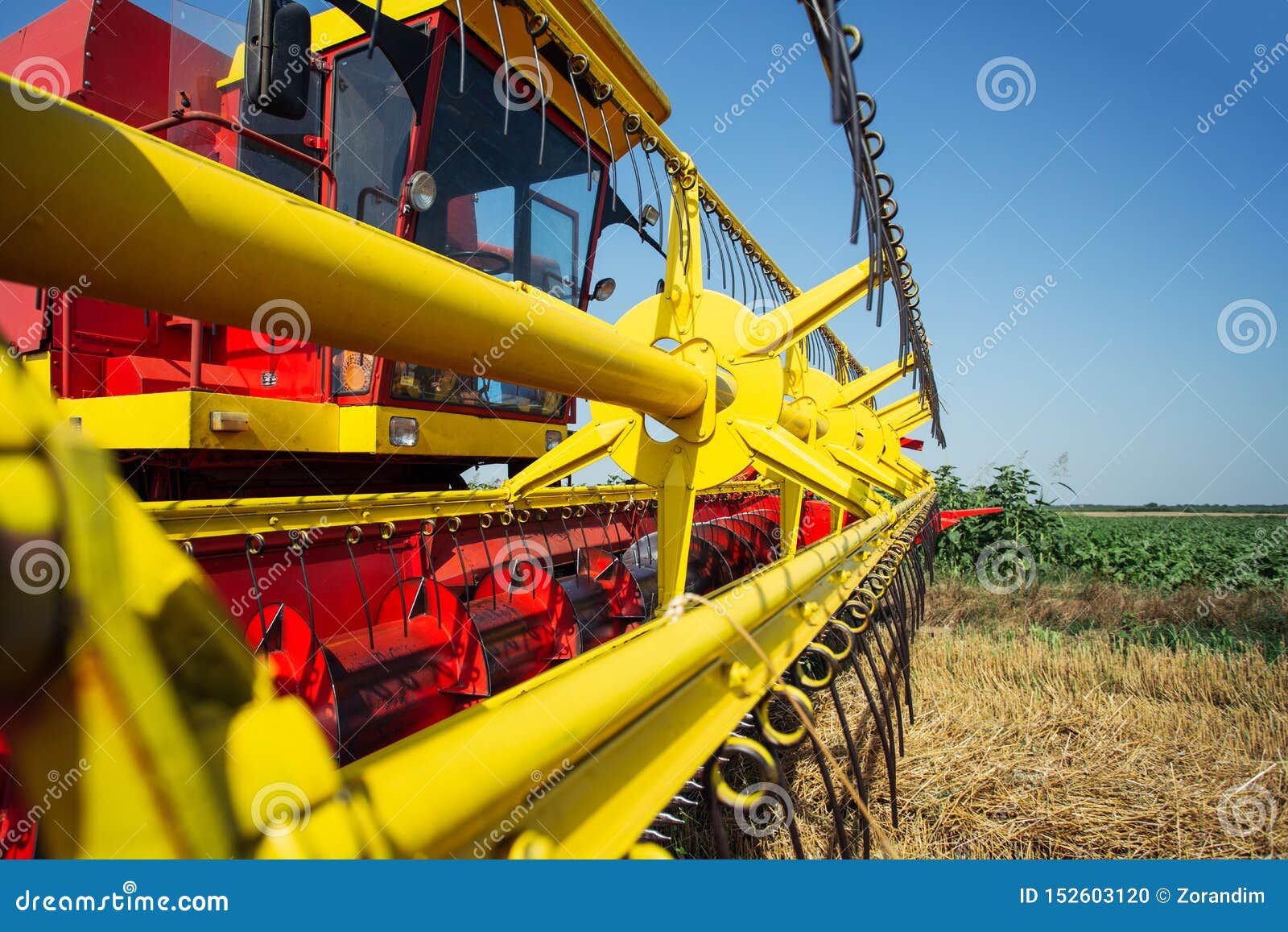Detail of Combine Harvester Blades Stock Photo - Image of outdoors ...