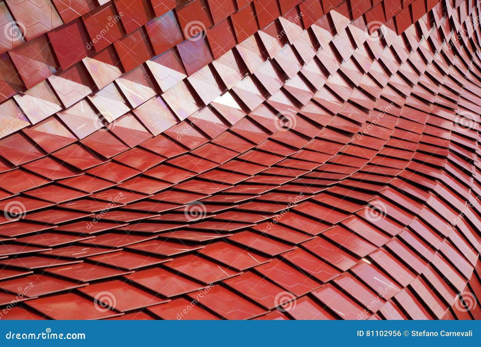 Detail of Red Modern Ceramic Tiles Roof Stock Photo - Image of block ...