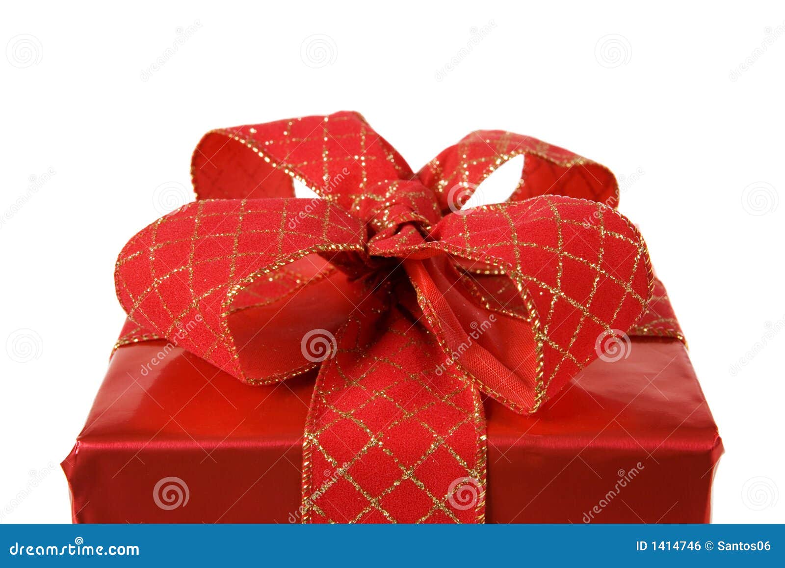 Detail of a red present stock photo. Image of holidays - 1414746
