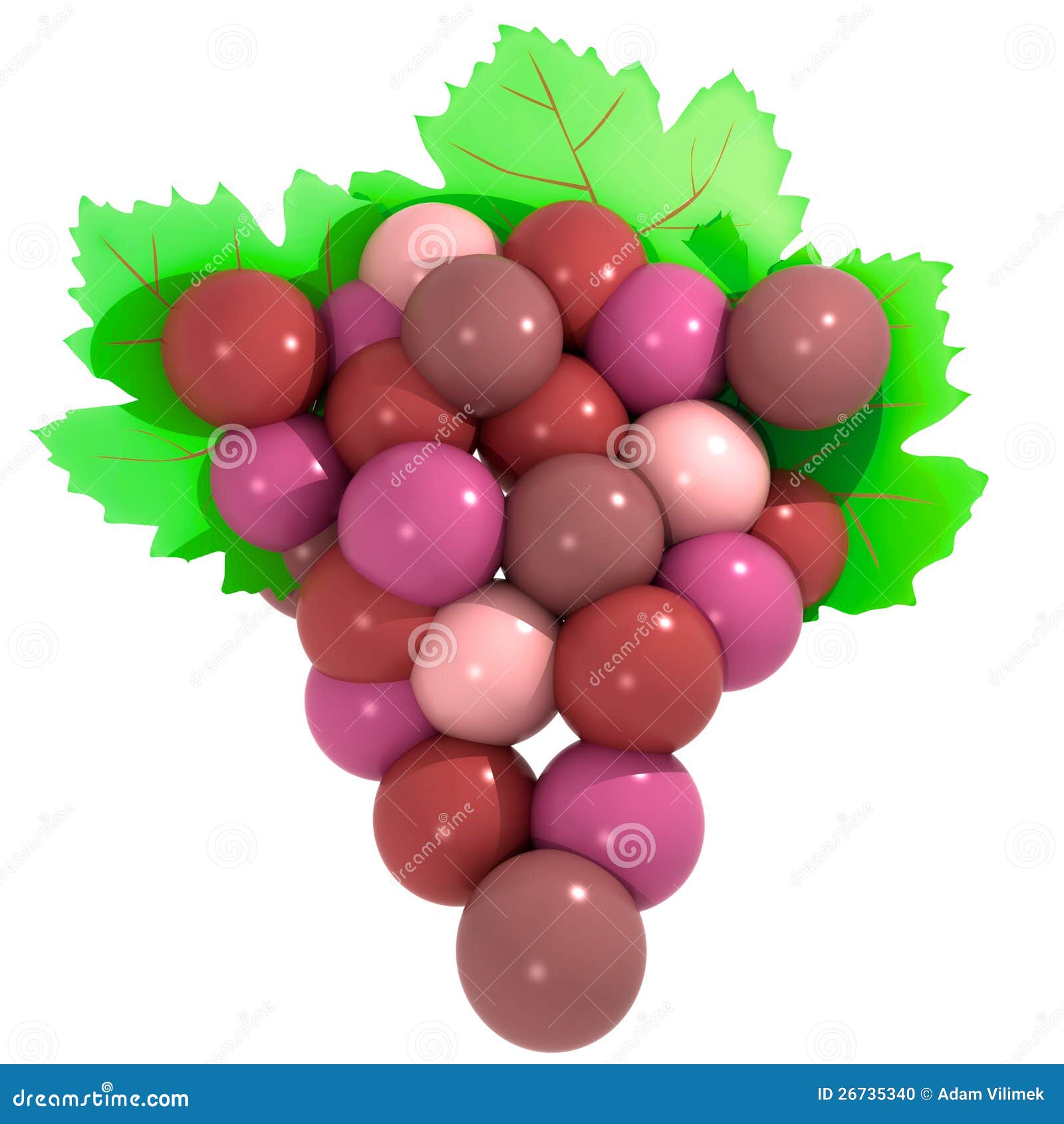 Detail on Red Wine Grapes Maturation Stock Illustration - Illustration ...