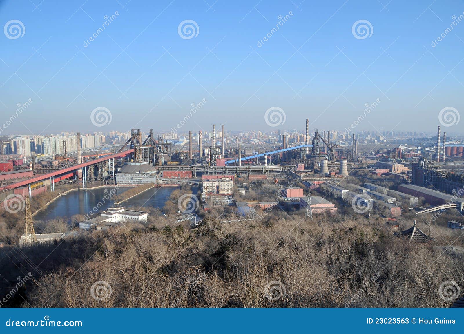 Detail of a refinery stock image. Image of building, china - 23023563