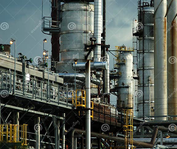 Detail of a refinery 5 stock photo. Image of factories - 1005658