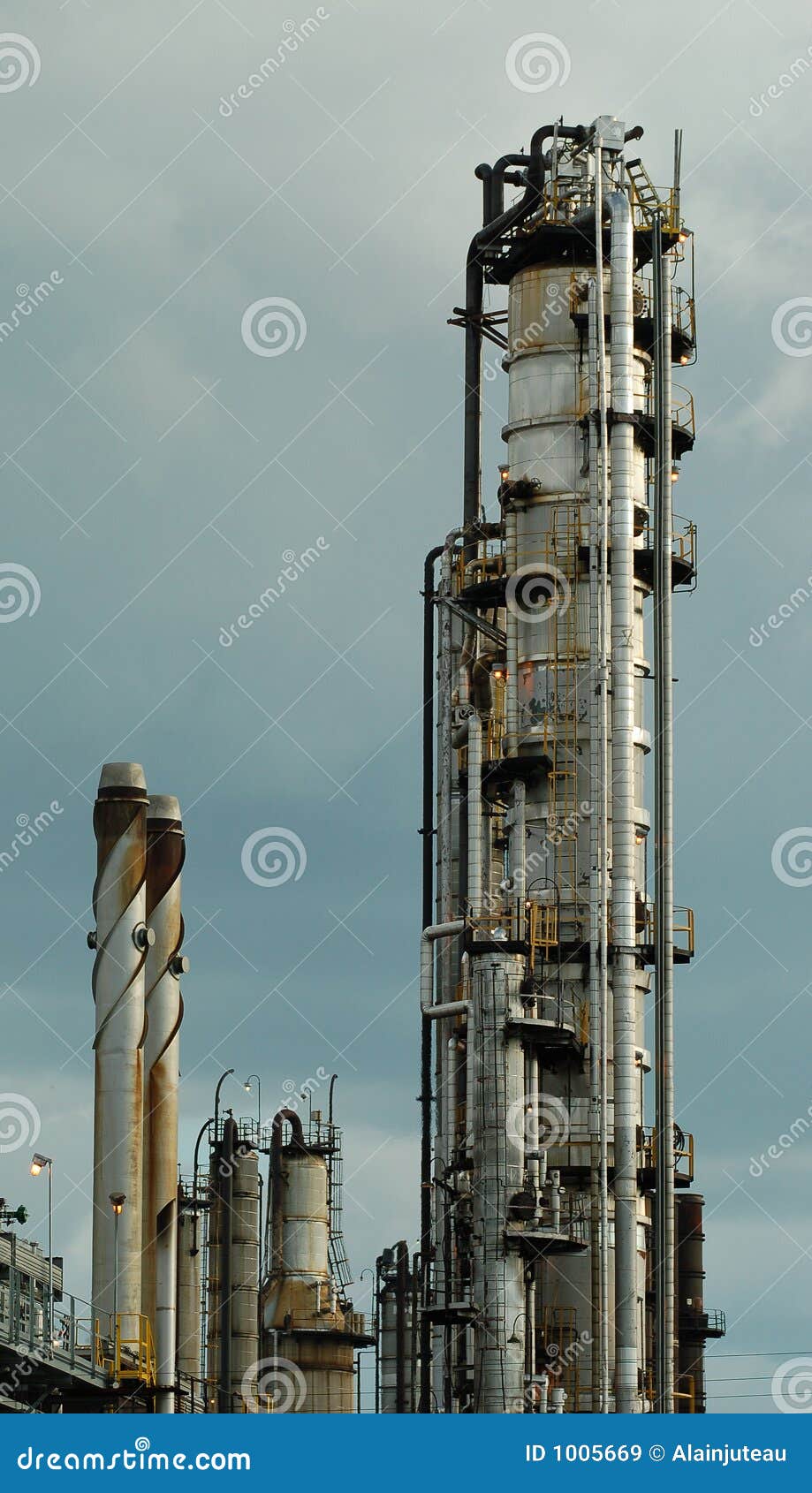 Detail of a refinery 6 stock image. Image of gold, petrol - 1005669