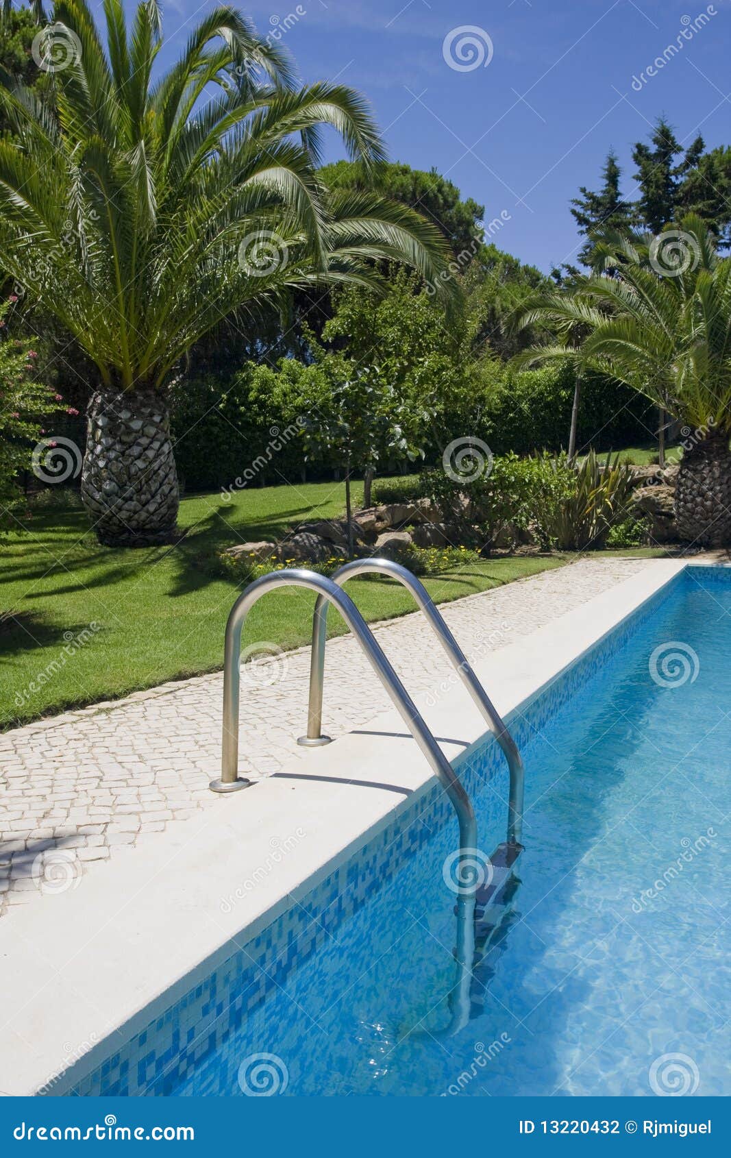 Detail of a Refresh Water Poolside Stock Photo - Image of mansion, back ...