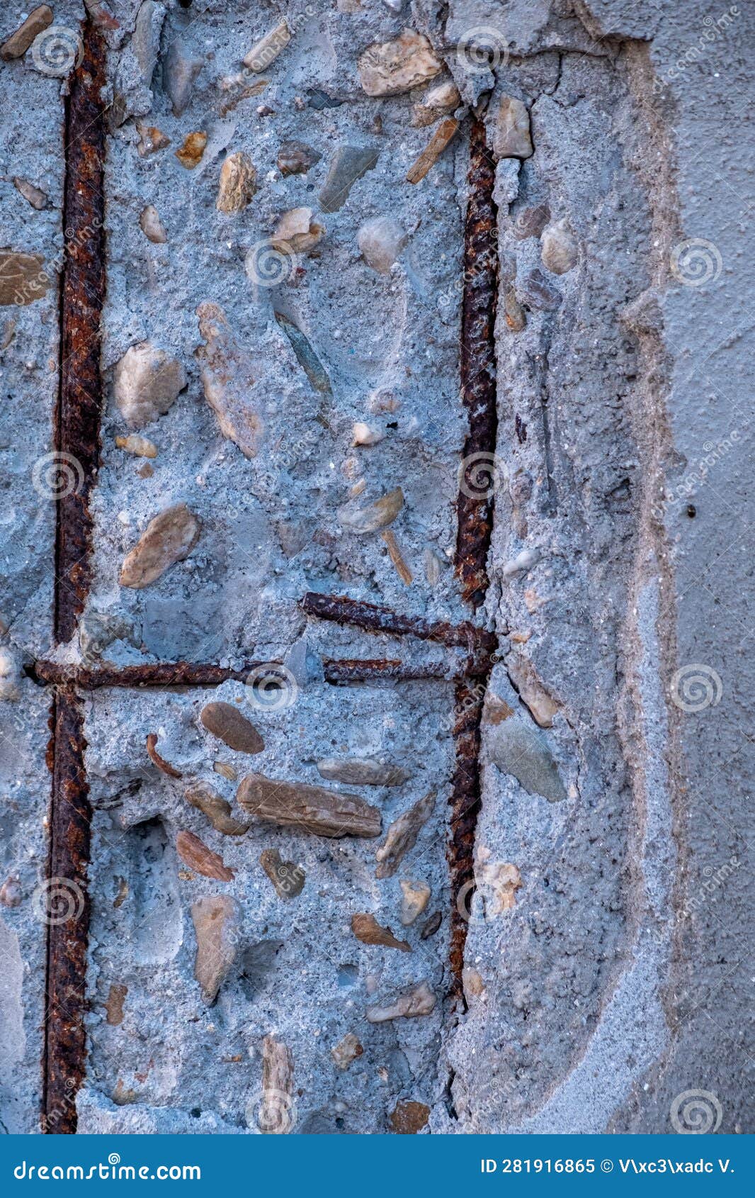 Detail of a Reinforced Concrete Column, Construction Concept Stock ...