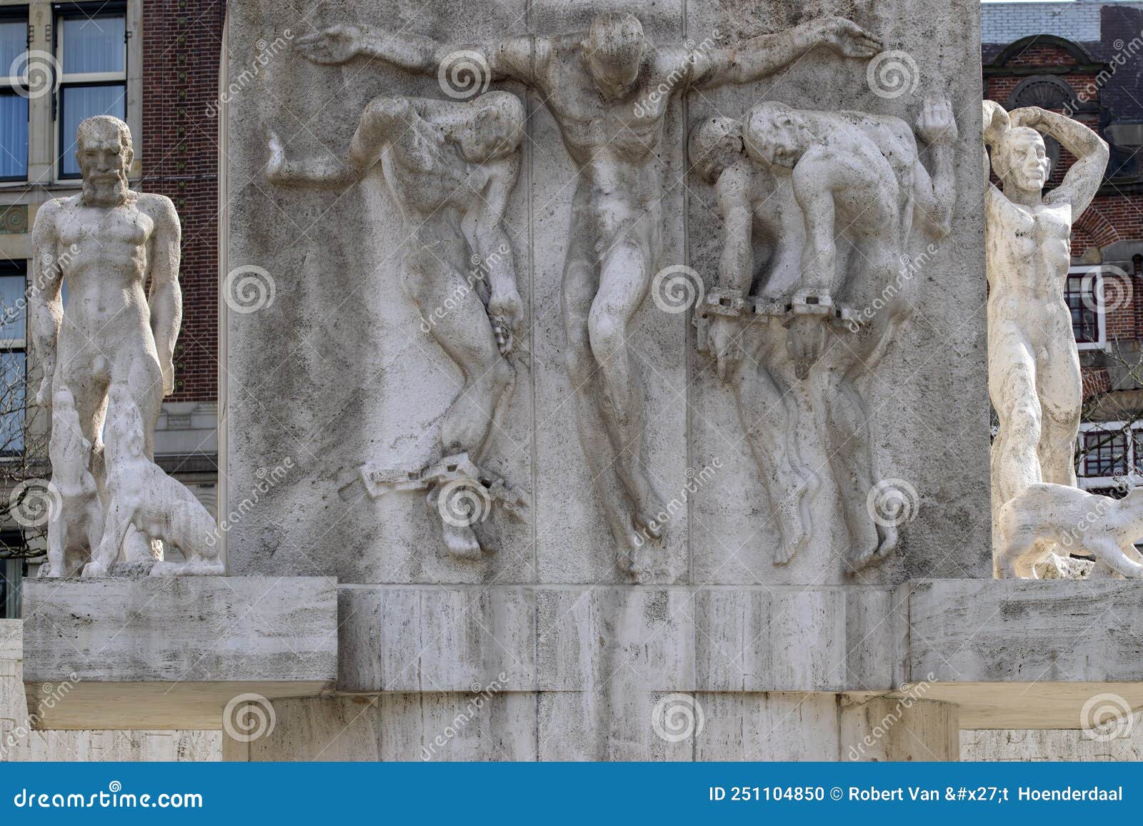 Detail of the Remembrance of the Dead Statue at Amsterdam the ...