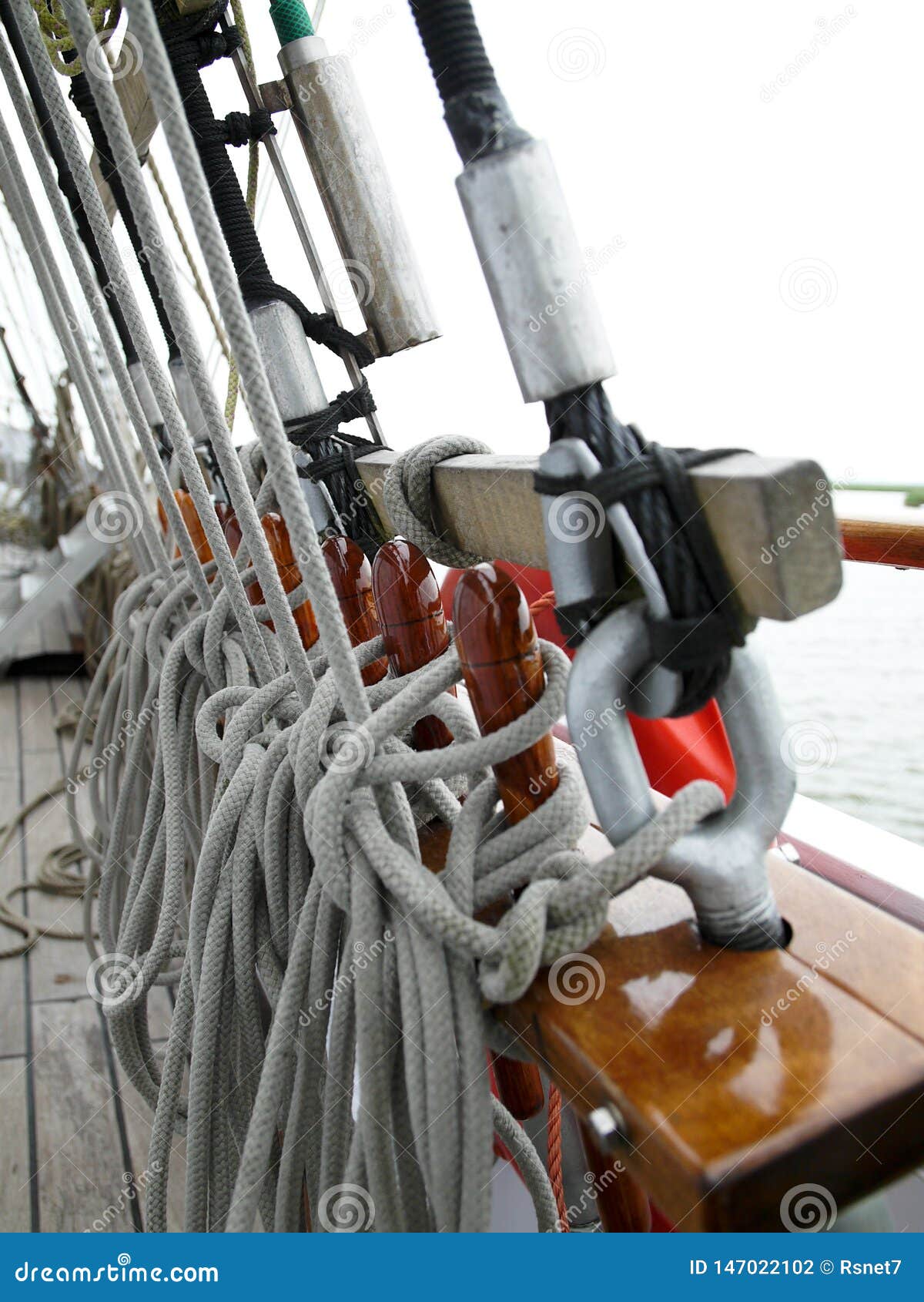 Detail of the Rigging of a Sailing Ship Stock Photo - Image of nautical ...