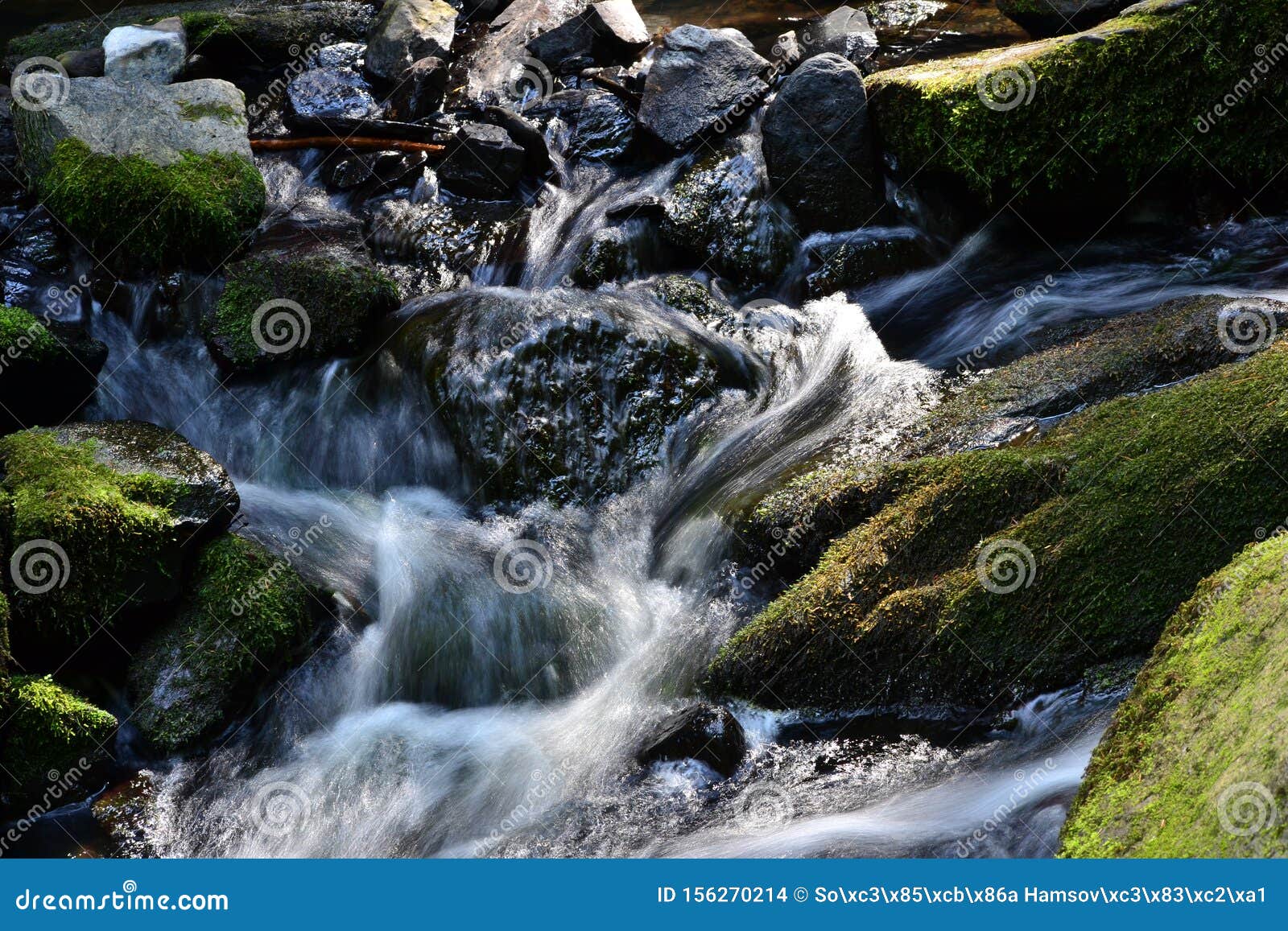 Detail of the River Water Flow in Stones Stock Photo - Image of rocks ...